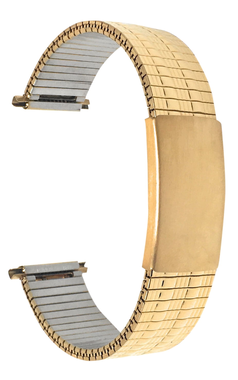 Bandini 21mm Gold Tone Stainless Steel Stretch Watch Strap for Men ...