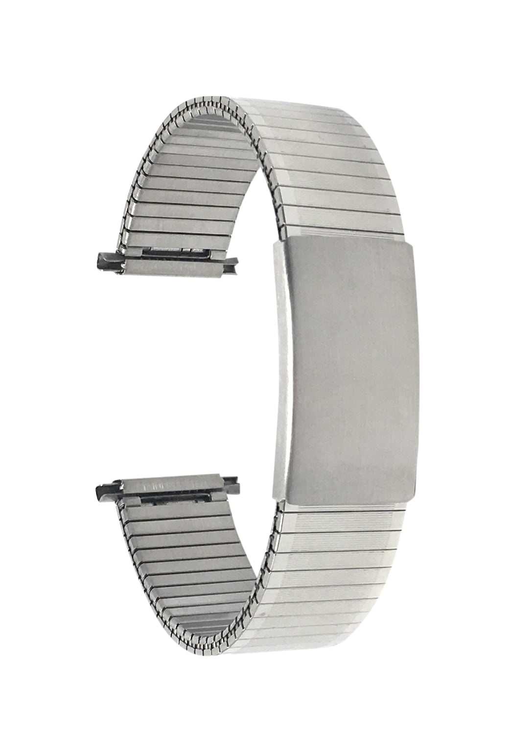Bandini 21mm Silver Tone Stainless Steel Stretch Watch Strap for Men ...