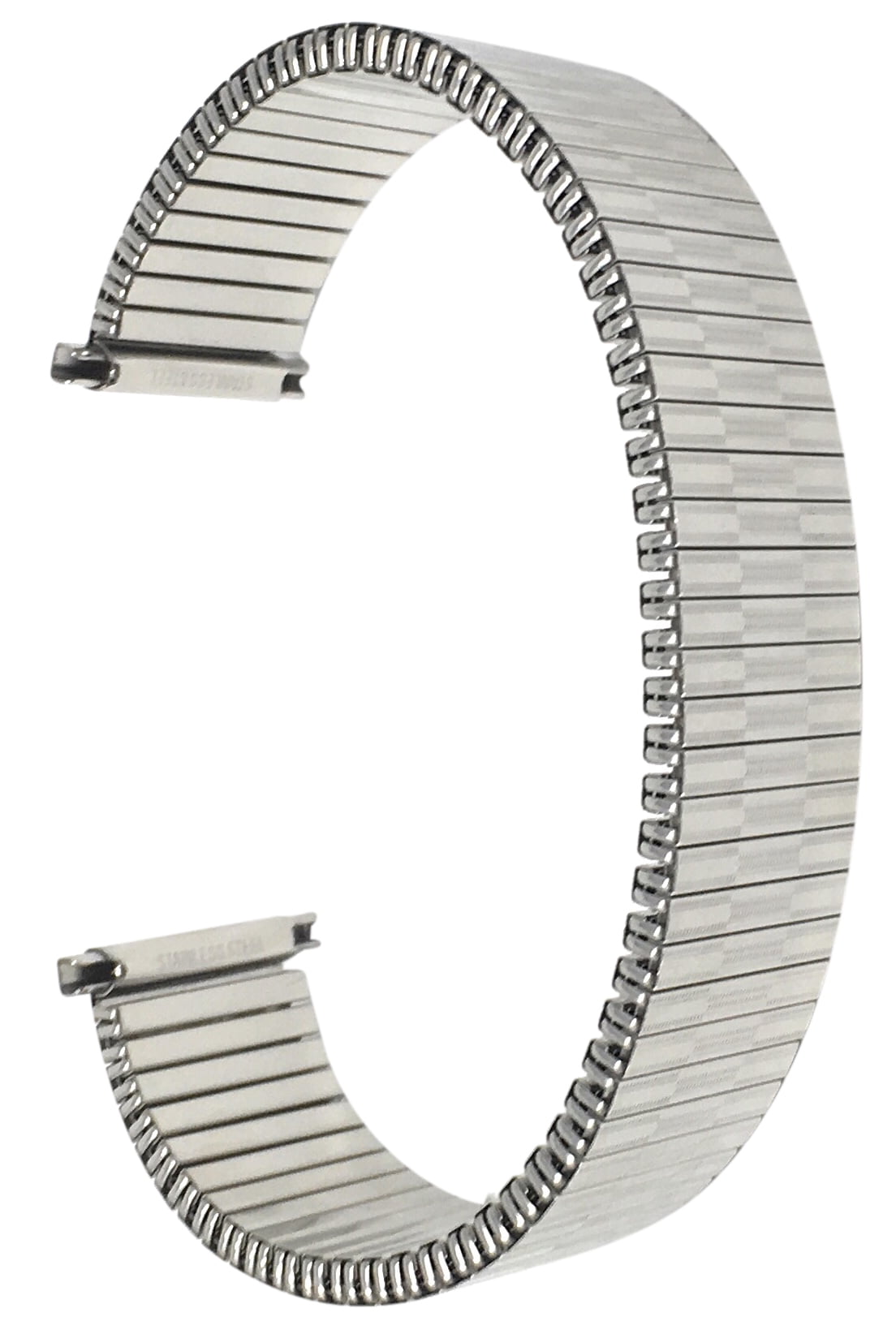 Bandini 21mm Silver Tone Stainless Steel Stretch Watch Strap for Men ...