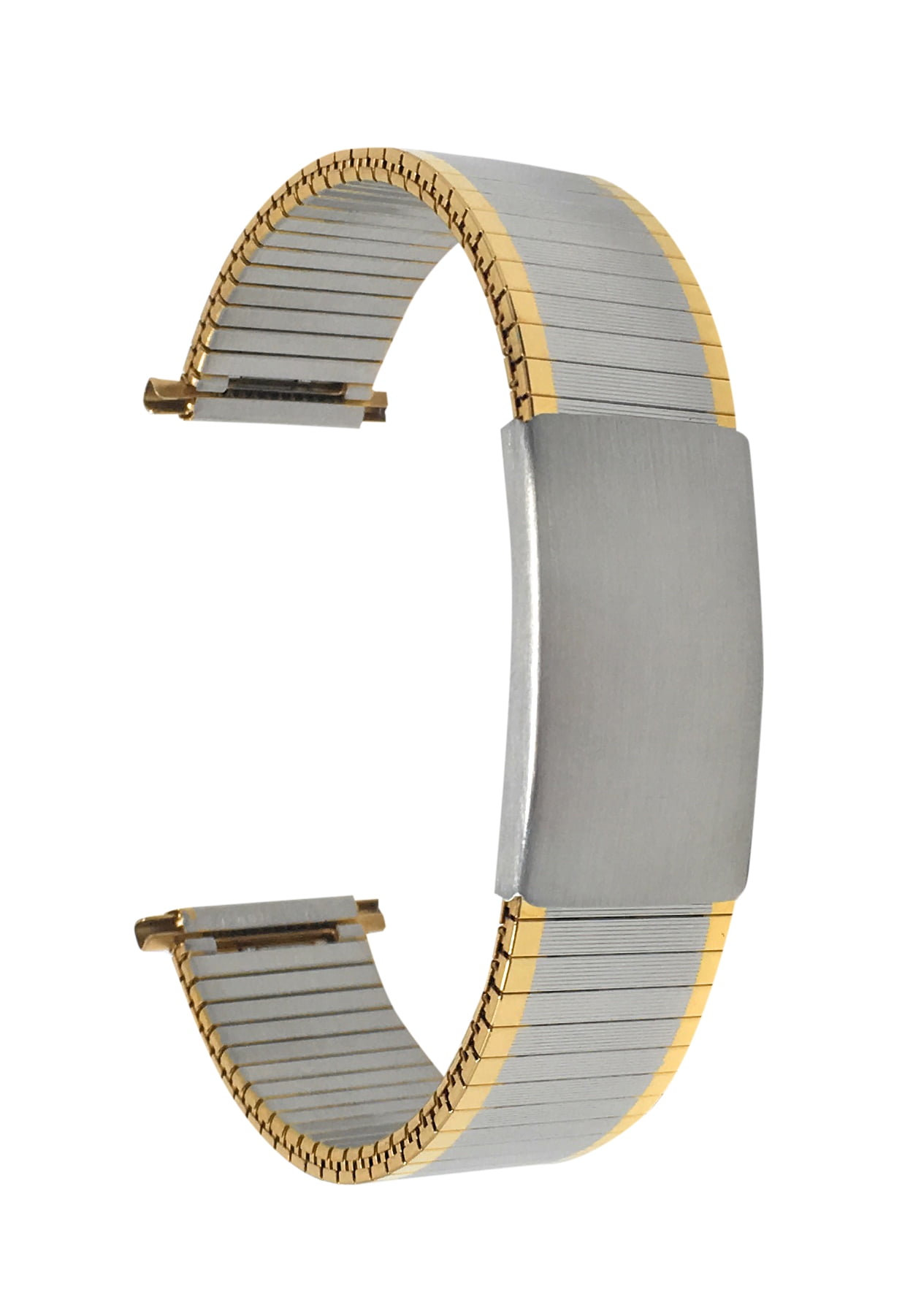 Bandini 22mm Silver and Gold (Two-Tone) Tone Stainless Steel Stretch ...