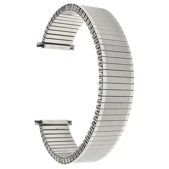 Bandini 22mm Silver Tone Stainless Steel Stretch Watch Strap for Men ...