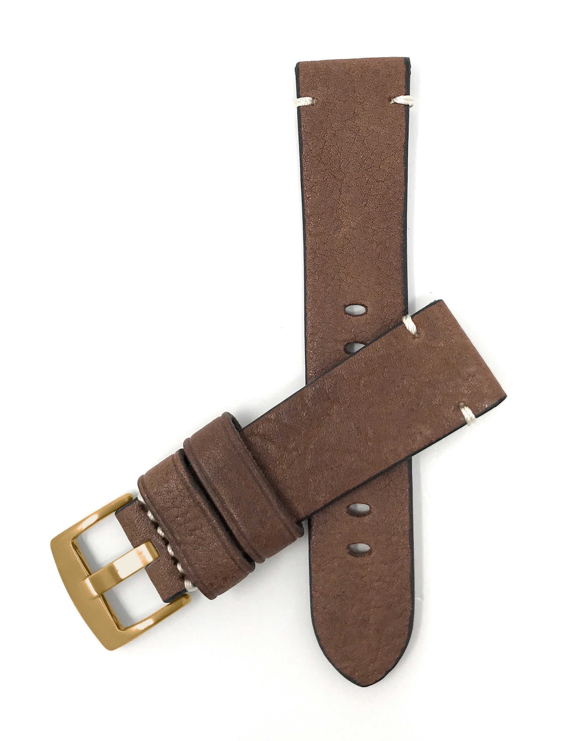 Bandini 24mm Mens Vintage Genuine Leather Watch Band Strap - Brown ...