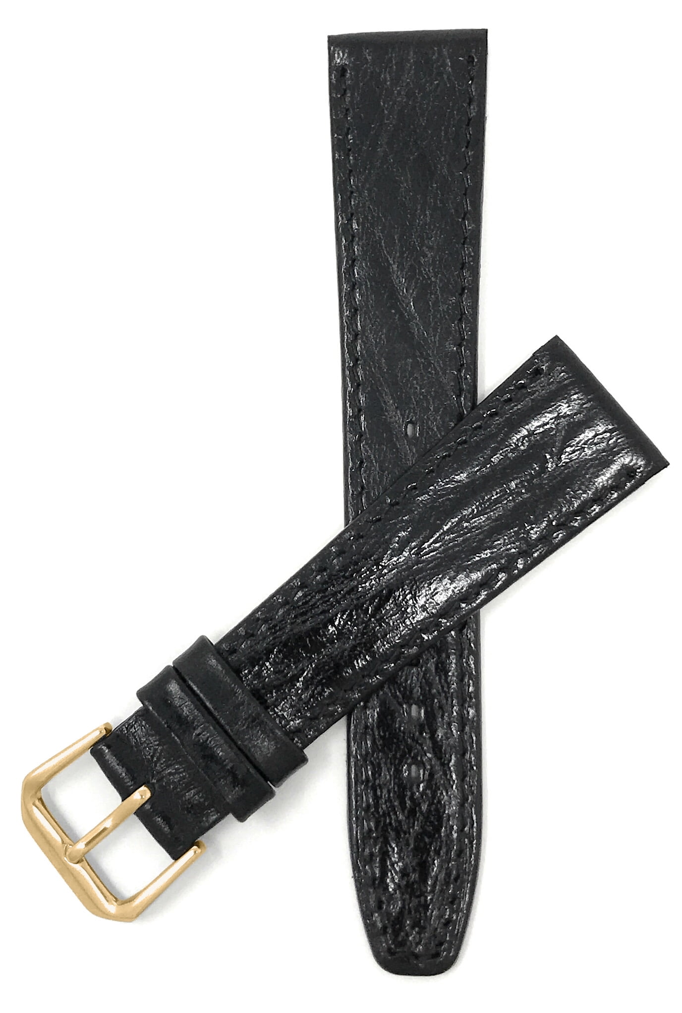 Bandini Extra Long (XL) 18mm Italian Leather Watch Band Strap - Black ...