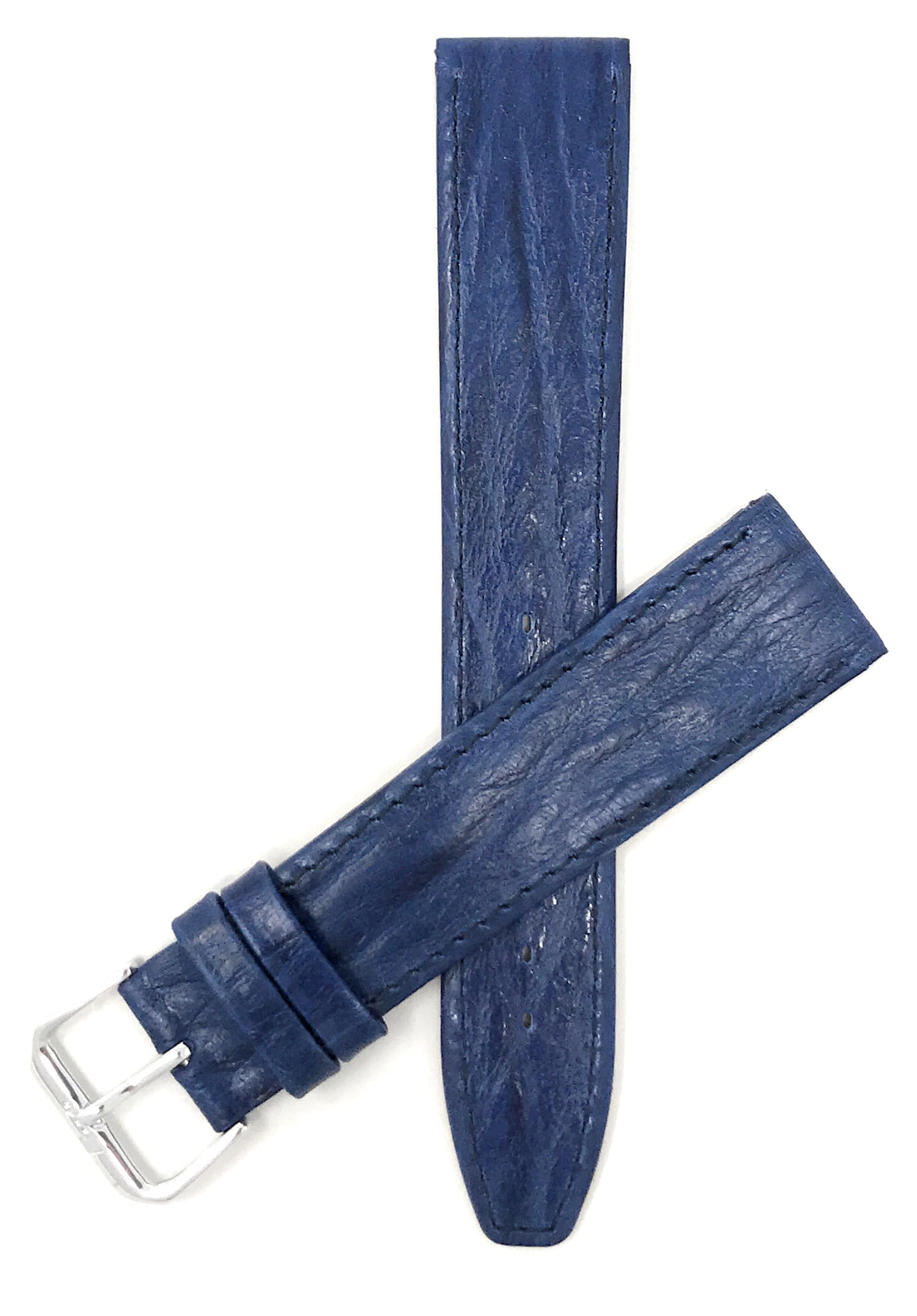 Bandini Extra Long (XL) 18mm Italian Leather Watch Band Strap - Blue ...
