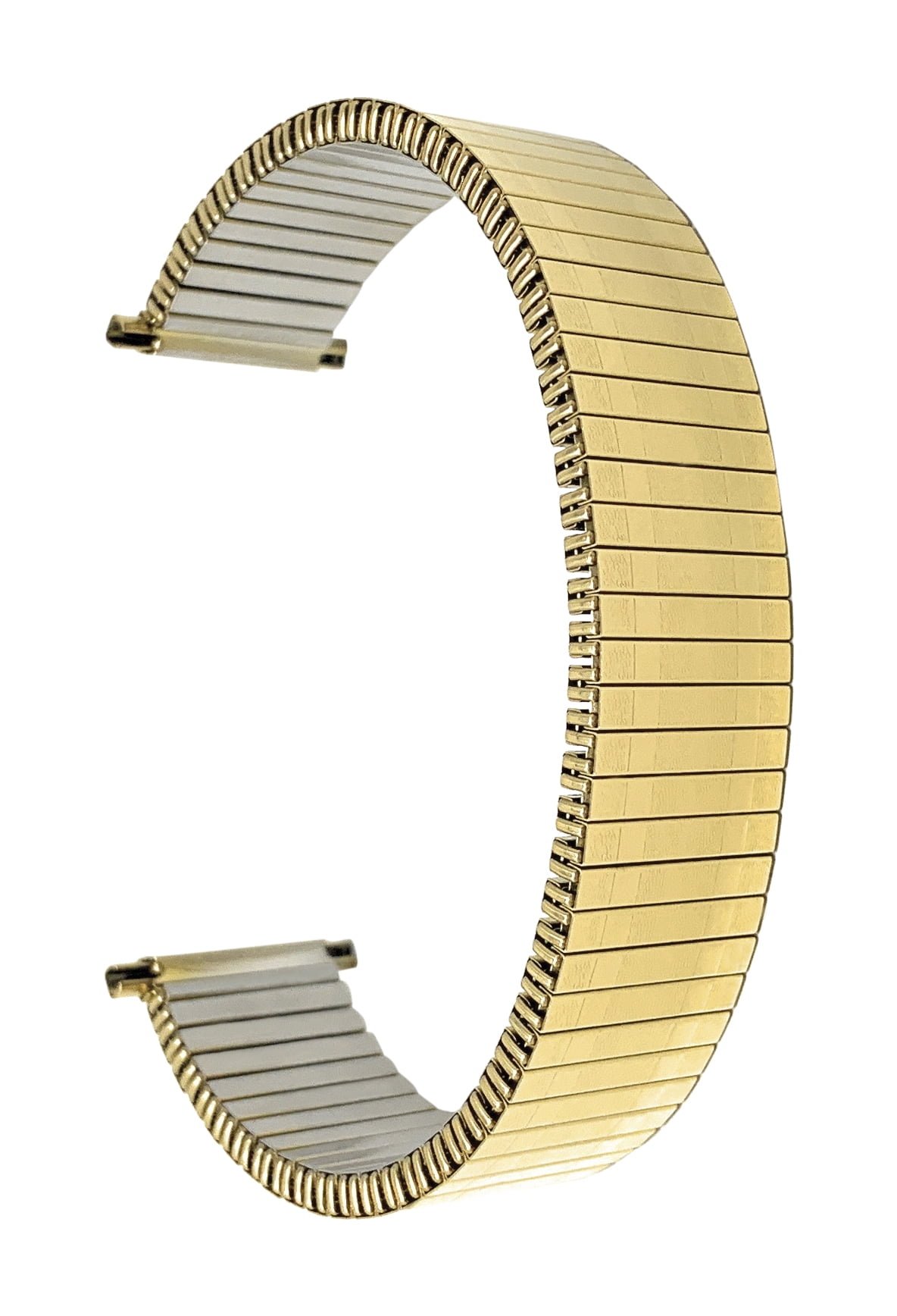 Bandini Gold Tone Mens 20mm Stainless Steel Stretch Metal Replacement ...
