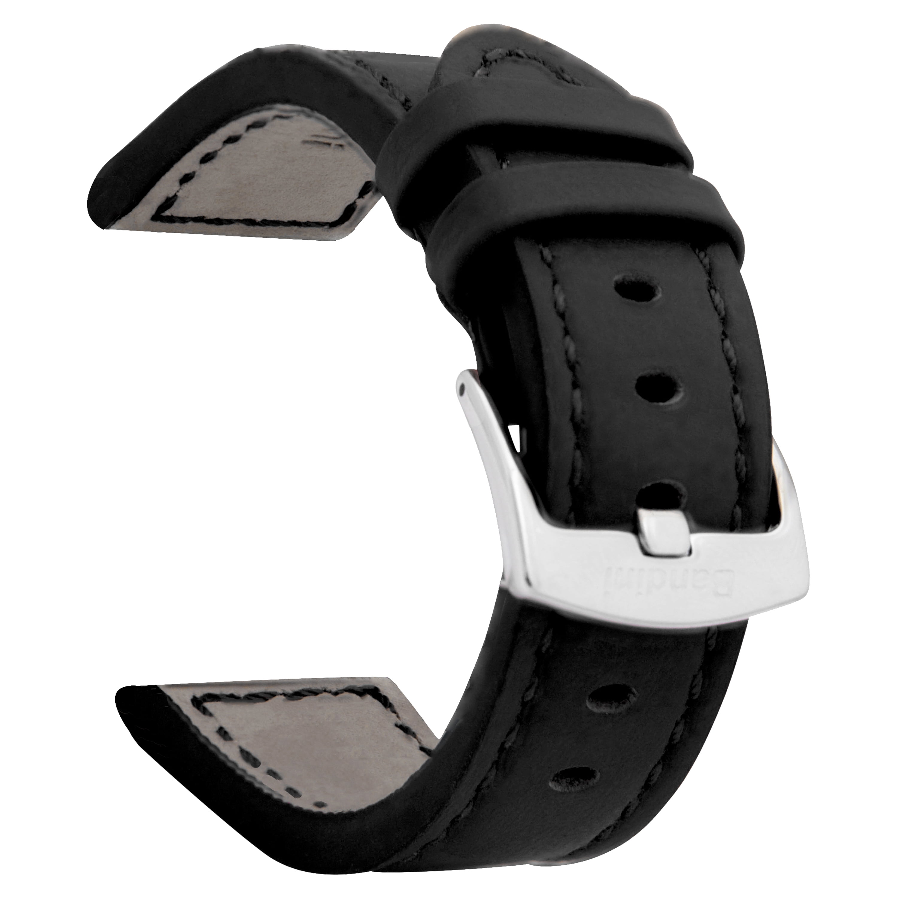 Bandini Mens Aviator Pilot Leather Watch Band - Racing Strap - 20mm ...