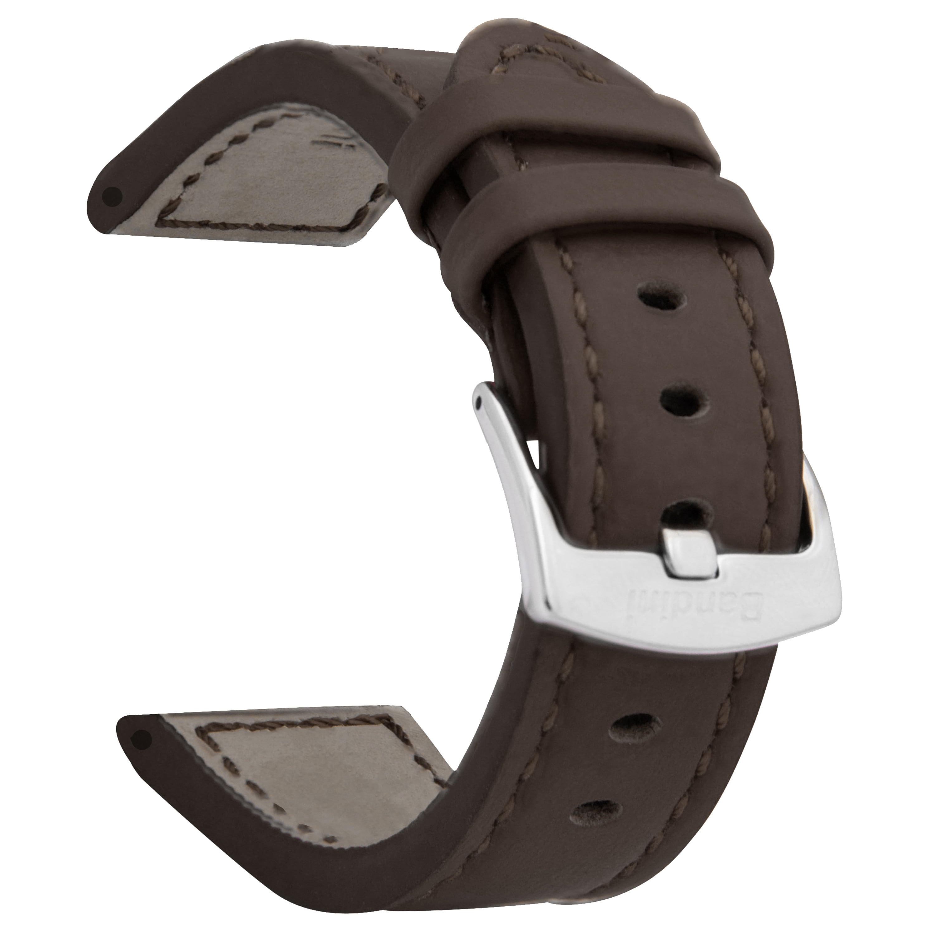 Bandini Mens Aviator Pilot Leather Watch Band - Racing Strap - 28mm ...