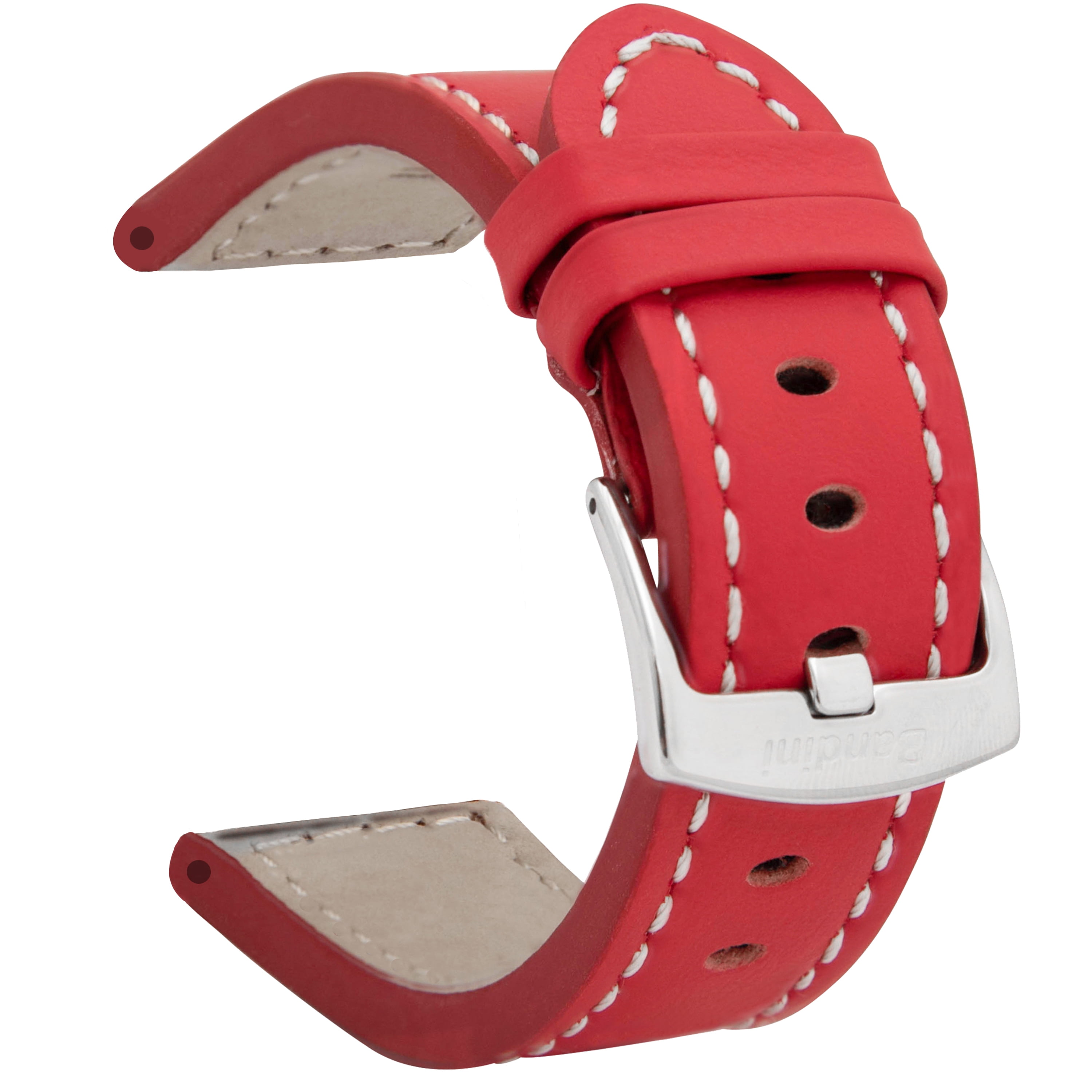 Bandini Mens Aviator Pilot Leather Watch Band - Racing Strap - 28mm ...