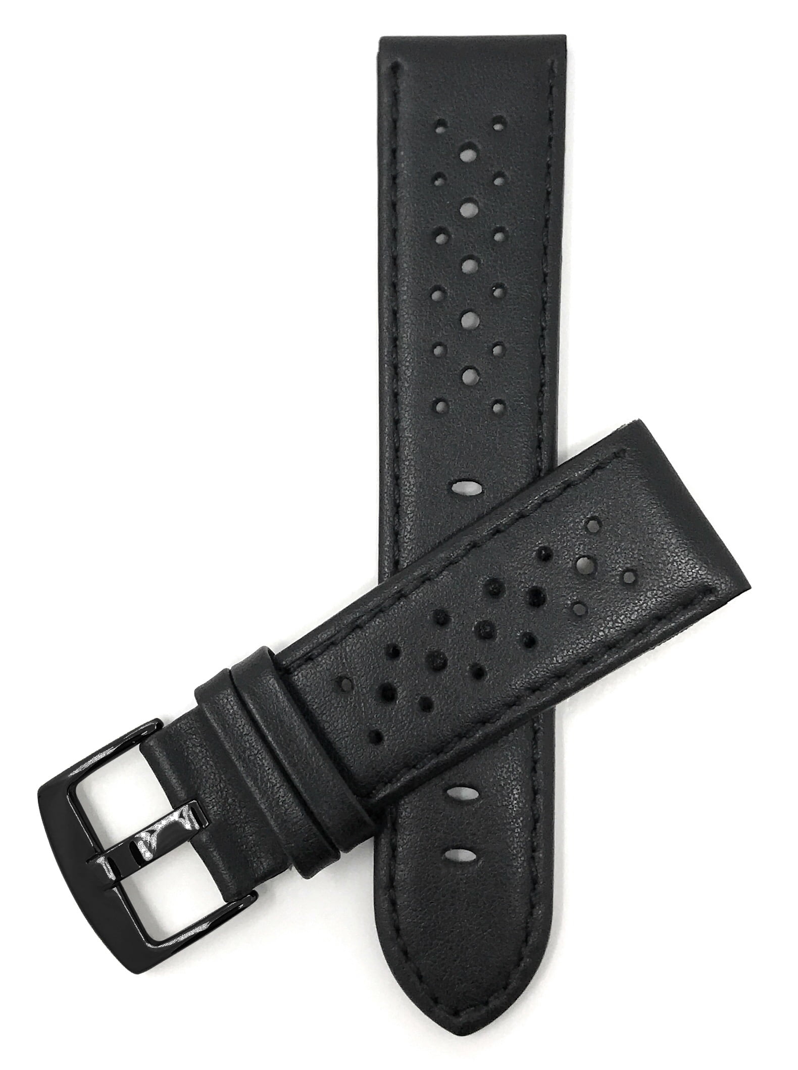 Bandini Mens Extra Long Leather Rally Strap - Breathable Perforated ...