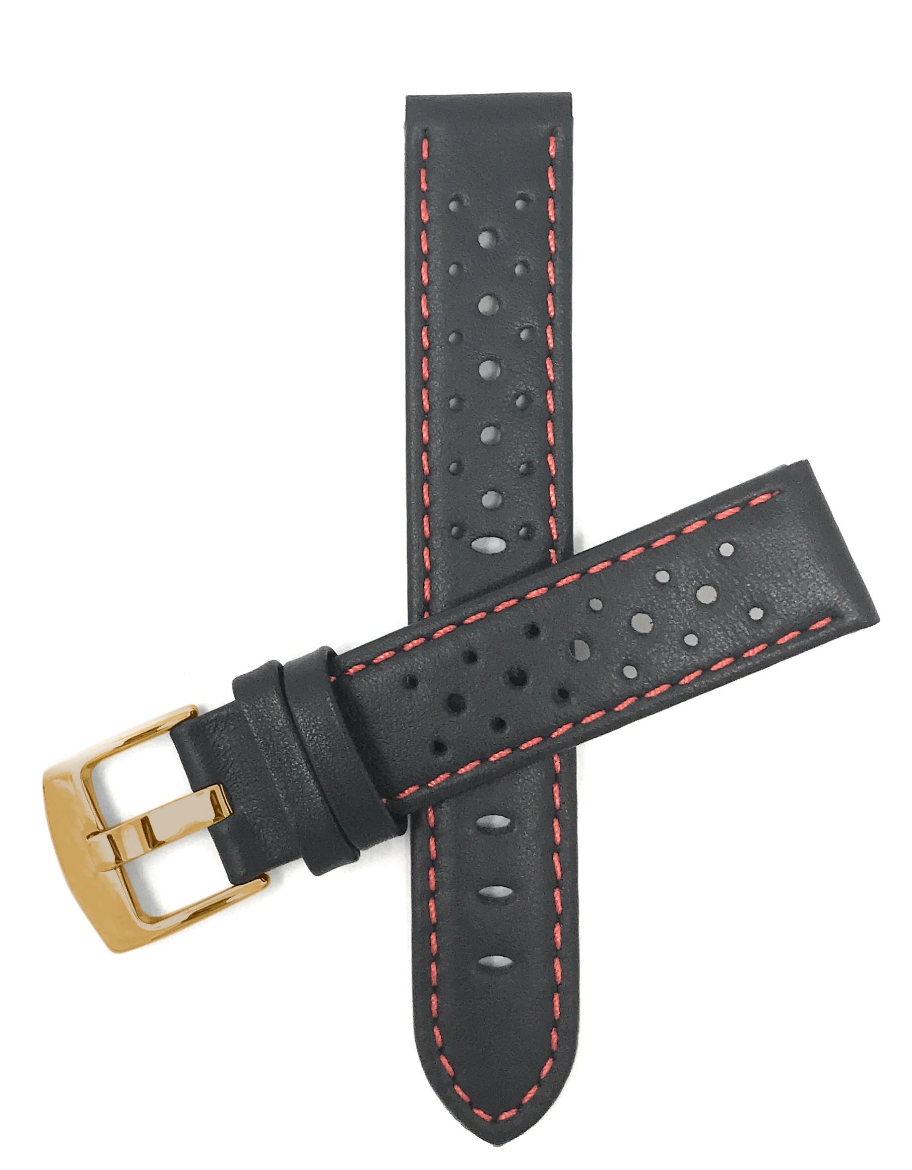 Bandini Mens Leather Rally Strap - Breathable Perforated Racing Watch ...