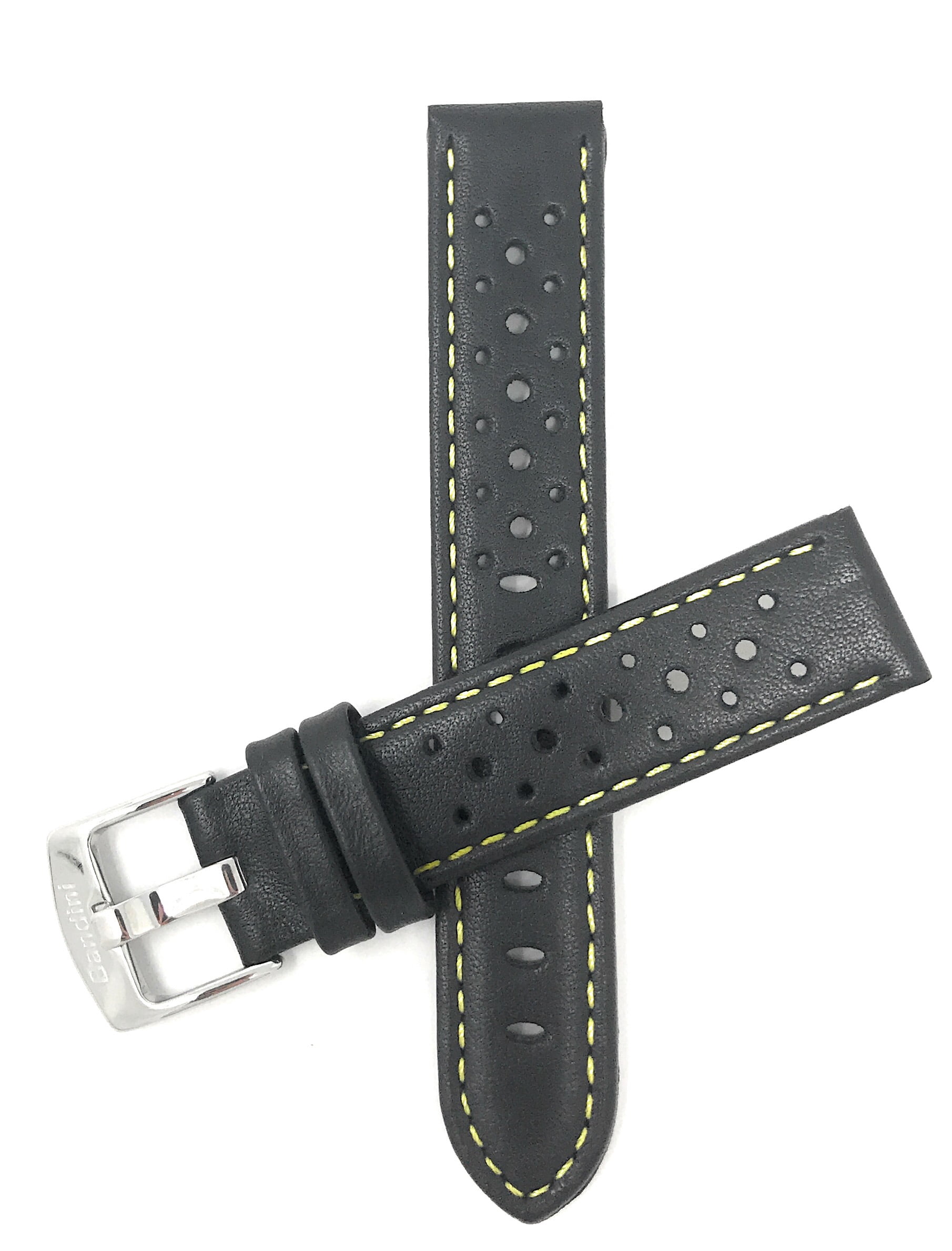 Bandini Mens Leather Rally Strap - Breathable Perforated Racing Watch ...