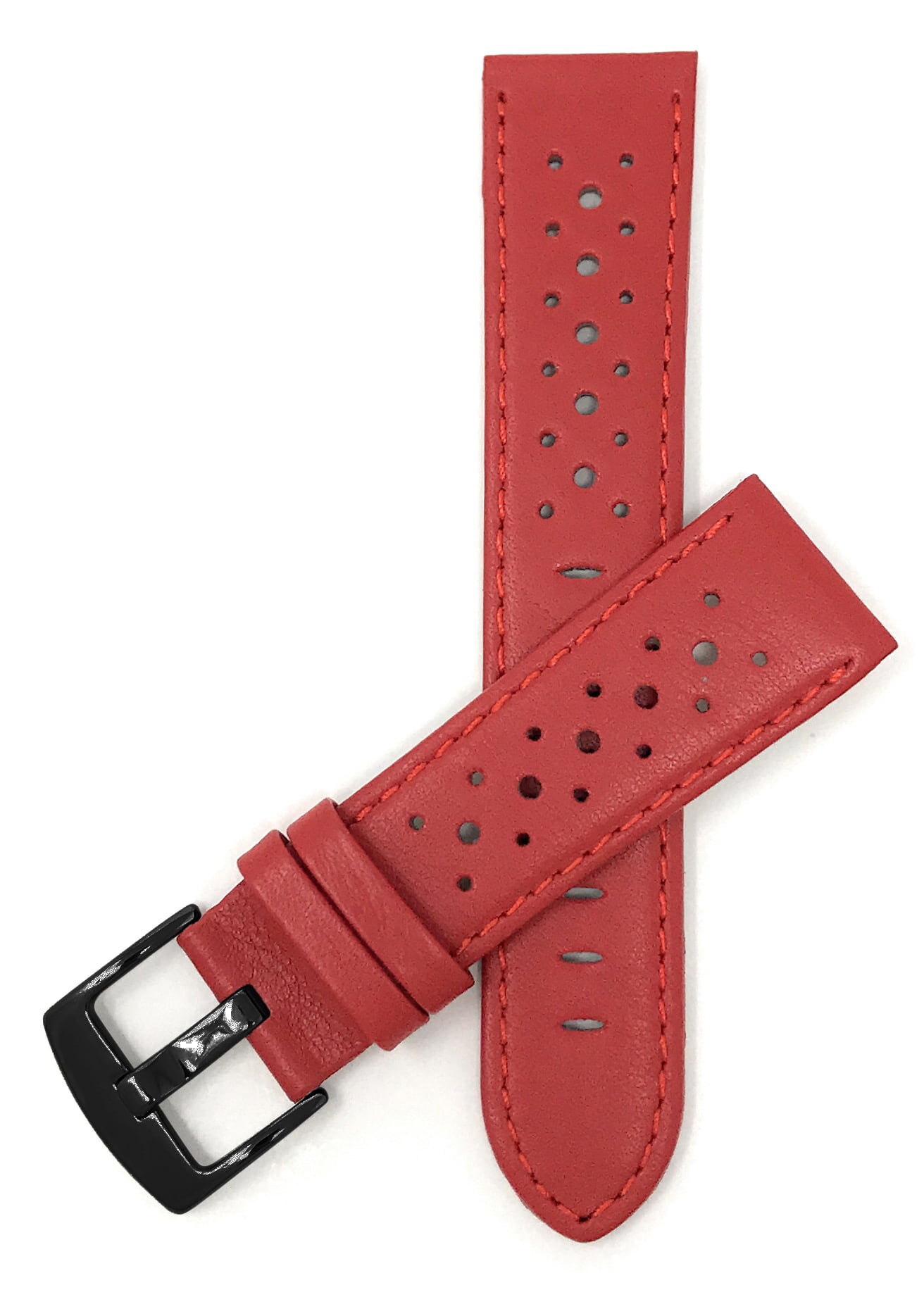 Bandini Mens Leather Rally Strap - Breathable Perforated Racing Watch ...