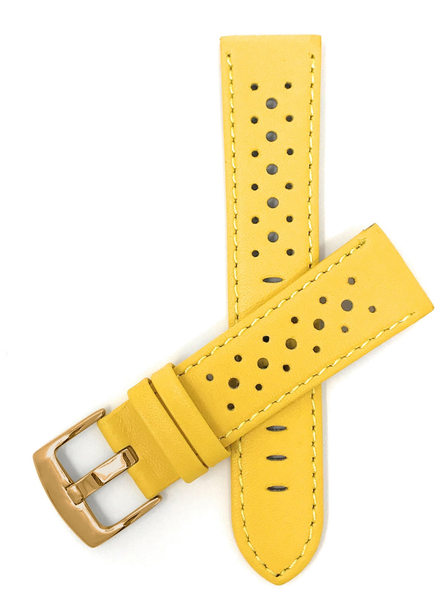 Bandini Mens Leather Rally Strap - Breathable Perforated Racing Watch ...