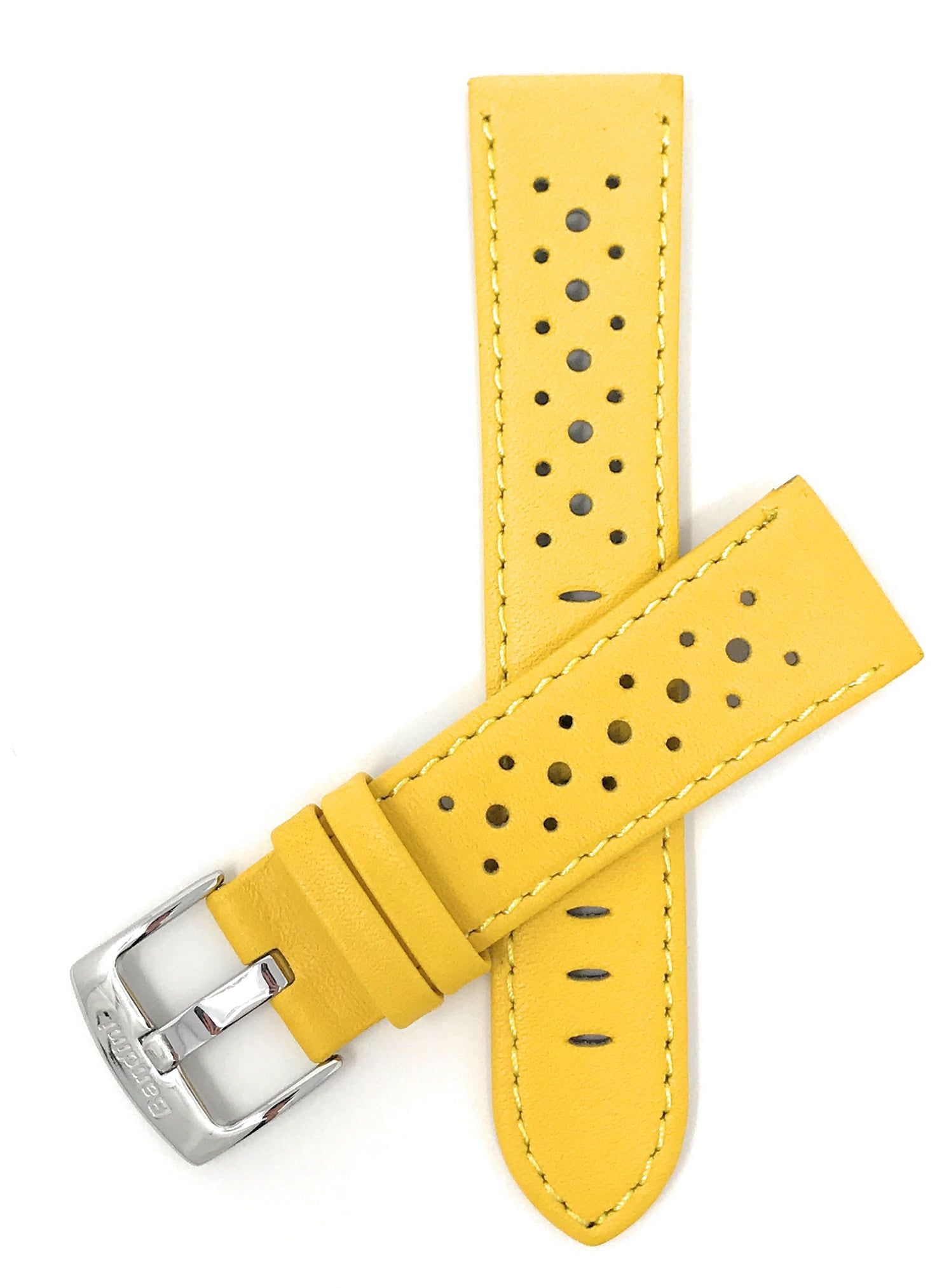 Bandini Mens Leather Rally Strap - Breathable Perforated Racing Watch ...