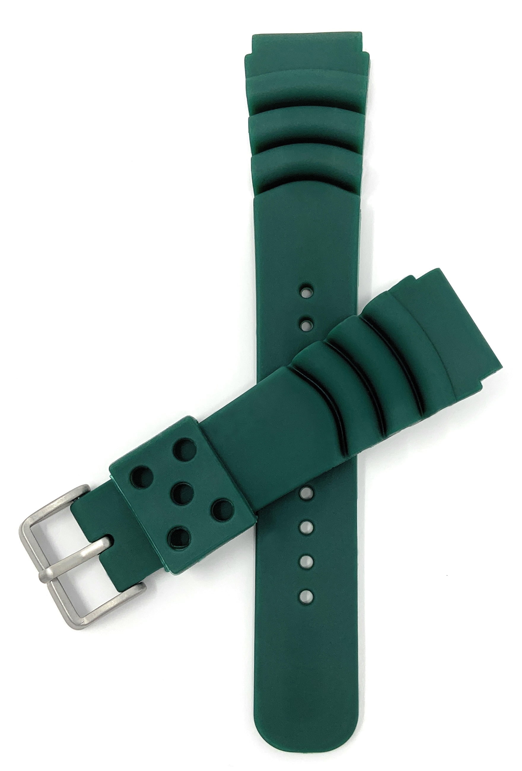 Bandini Mens Rubber Sports 22mm Diver Watch Band, Replacement Diver ...