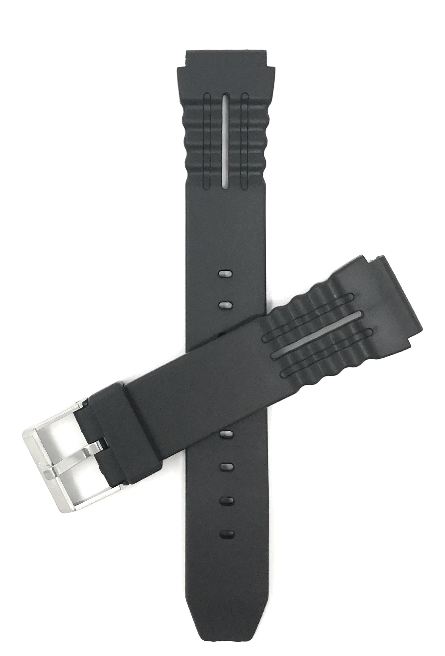 Bandini Rubber Watch Band, Black Resin Replacement for Casio ...