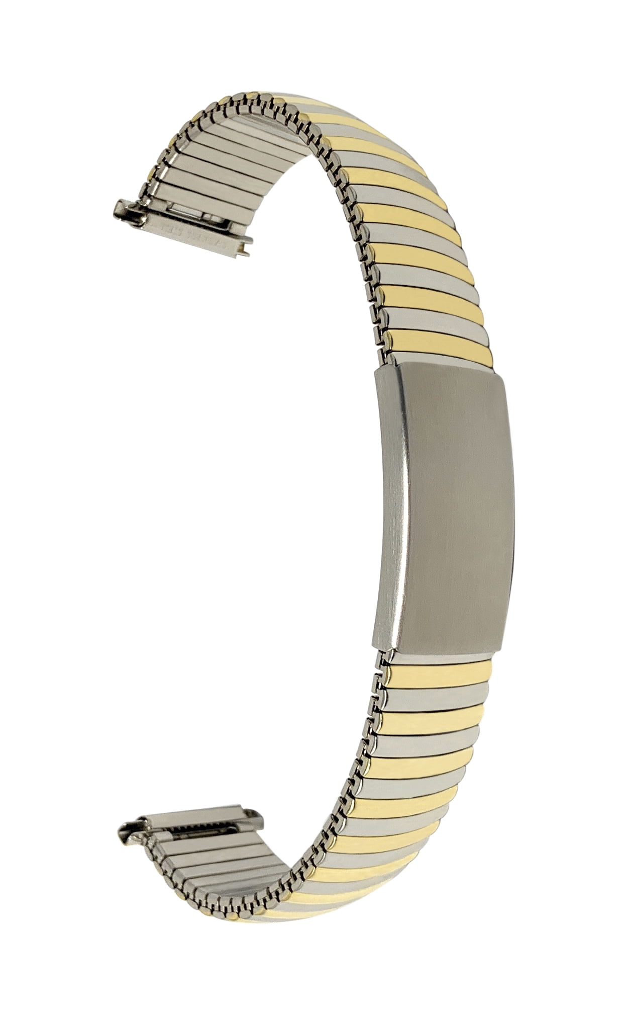 Bandini Two-Tone (Silver/Gold) Mens 20mm Stainless Steel Stretch Metal ...