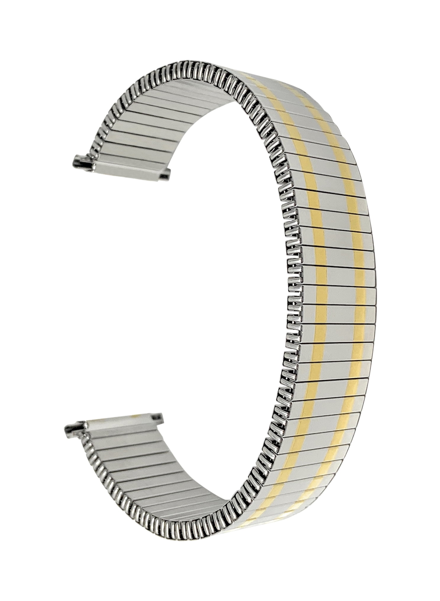 Bandini Two-Tone (Silver/Gold) Mens 22mm Stainless Steel Stretch Metal ...