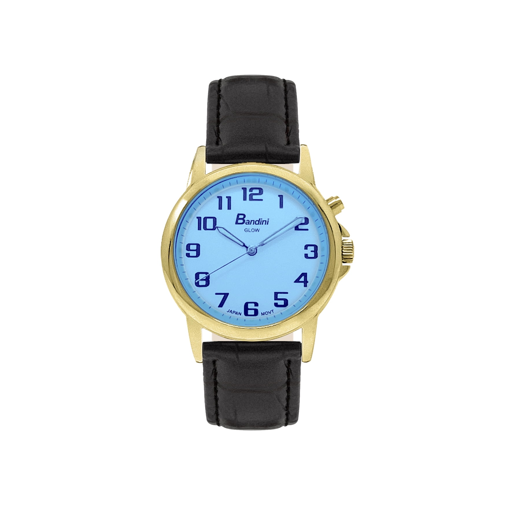 Bandini Womens Glow Watch - Alligator Pattern Leather Band, 28mm Analog ...