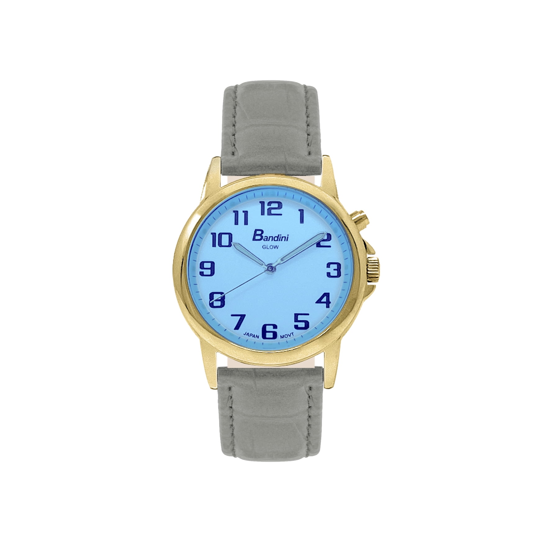 Bandini Womens Glow Watch - Alligator Pattern Leather Band - 28mm ...