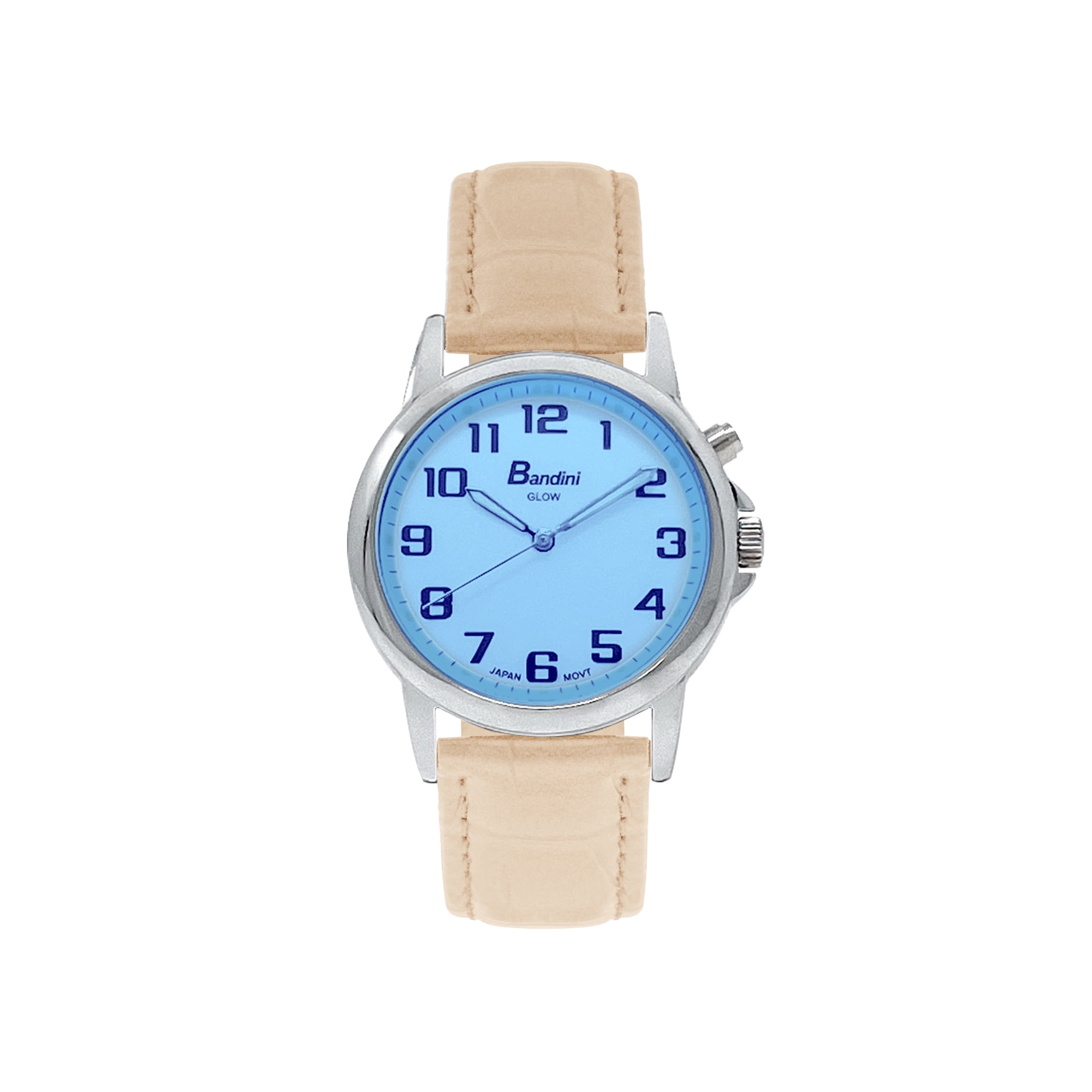 Bandini Womens Glow Watch - Alligator Pattern Leather Band, 28mm Analog ...