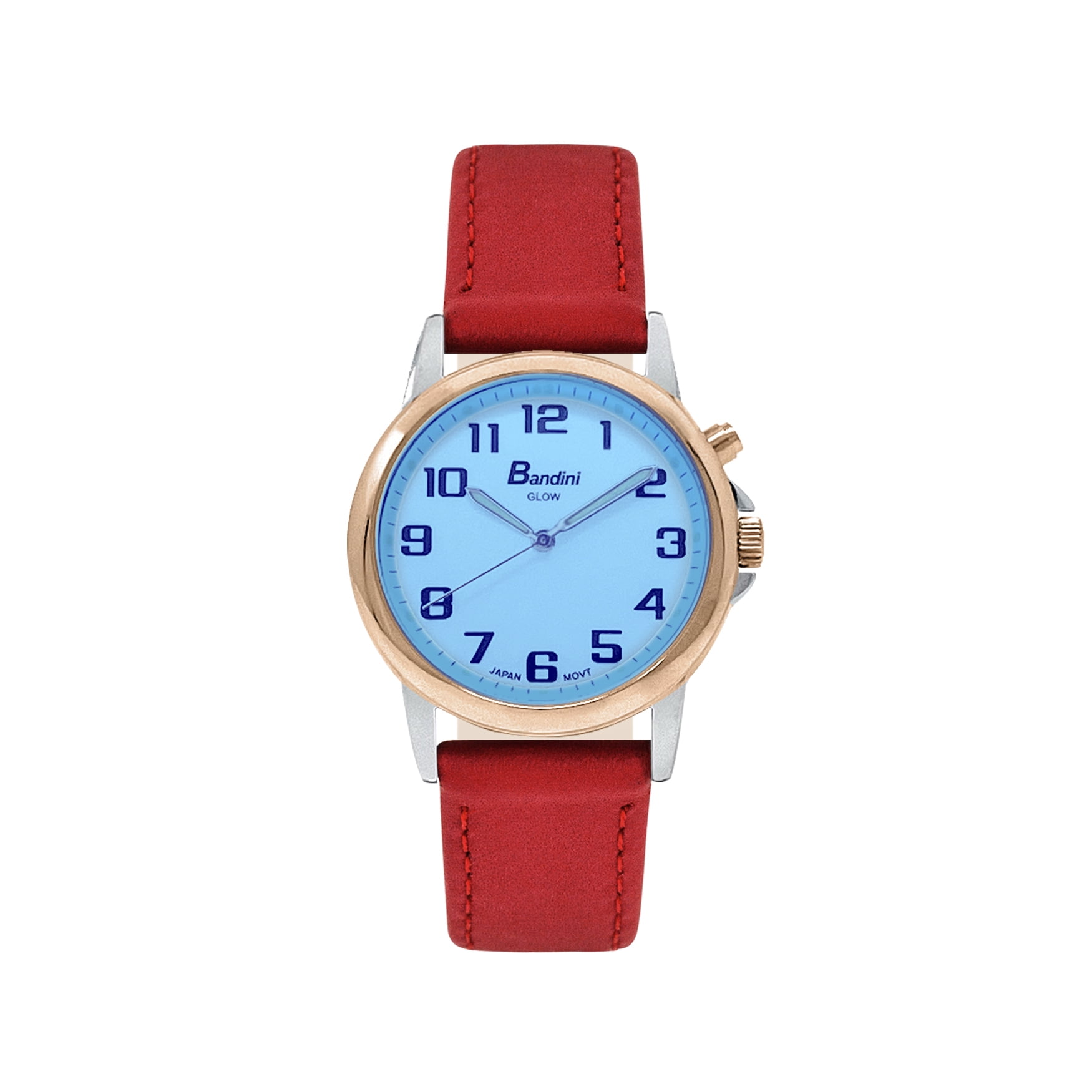 Bandini Womens Glow Watch - Leather Band - 28mm Analog Women's Easy to ...