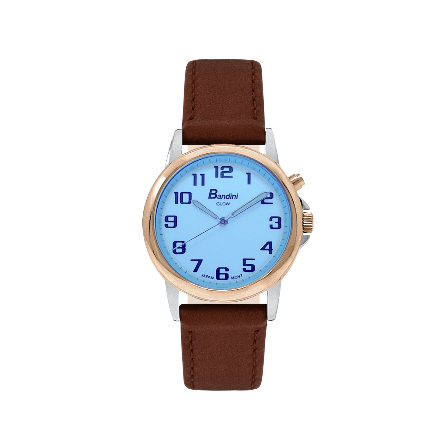 Bandini Womens Glow Watch - Leather Band - 28mm Analog Women's Easy to ...