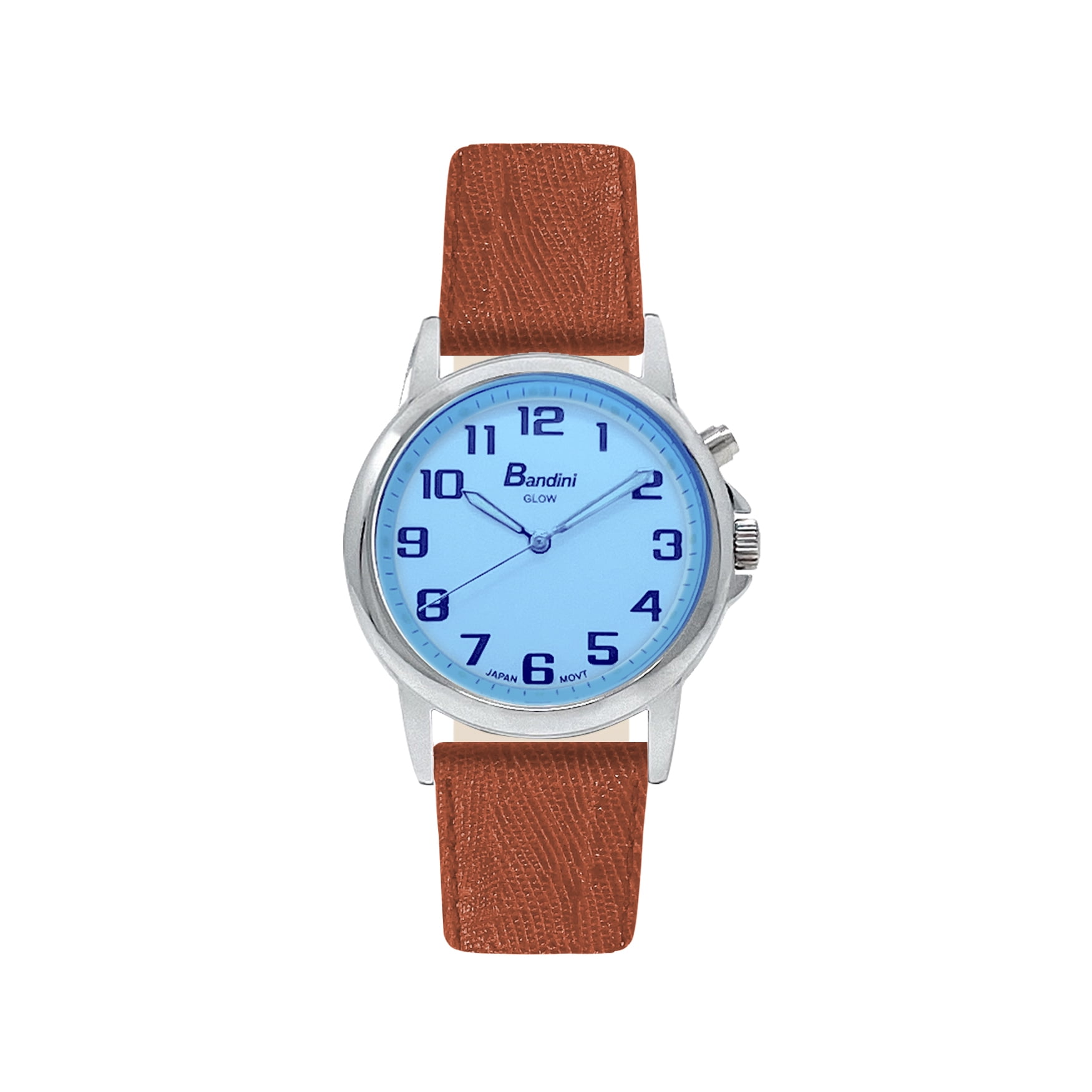 Bandini Womens Glow Watch - Lizard Pattern Leather Band - 28mm Analog ...