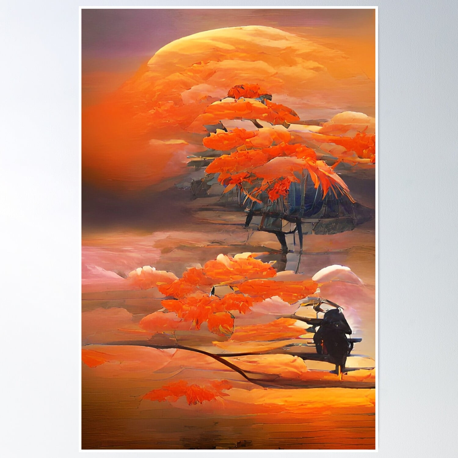 Bandit Sunset Poster Wall Art, Modern Wall Decor, 8x12 UNFRAMED ...