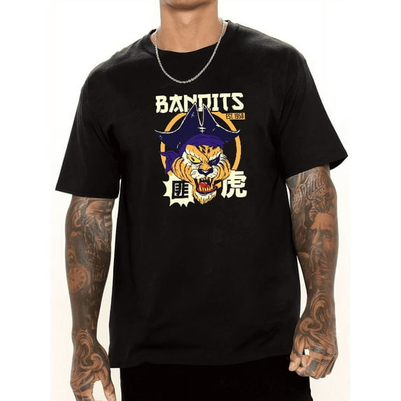 Bandit Tiger Cotton casual T-shirt - Walmart.com