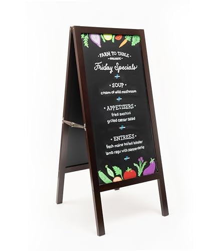 Bandle B. Sandwich Board Chalkboard Easel. A-Frame Chalkboard Sign ...