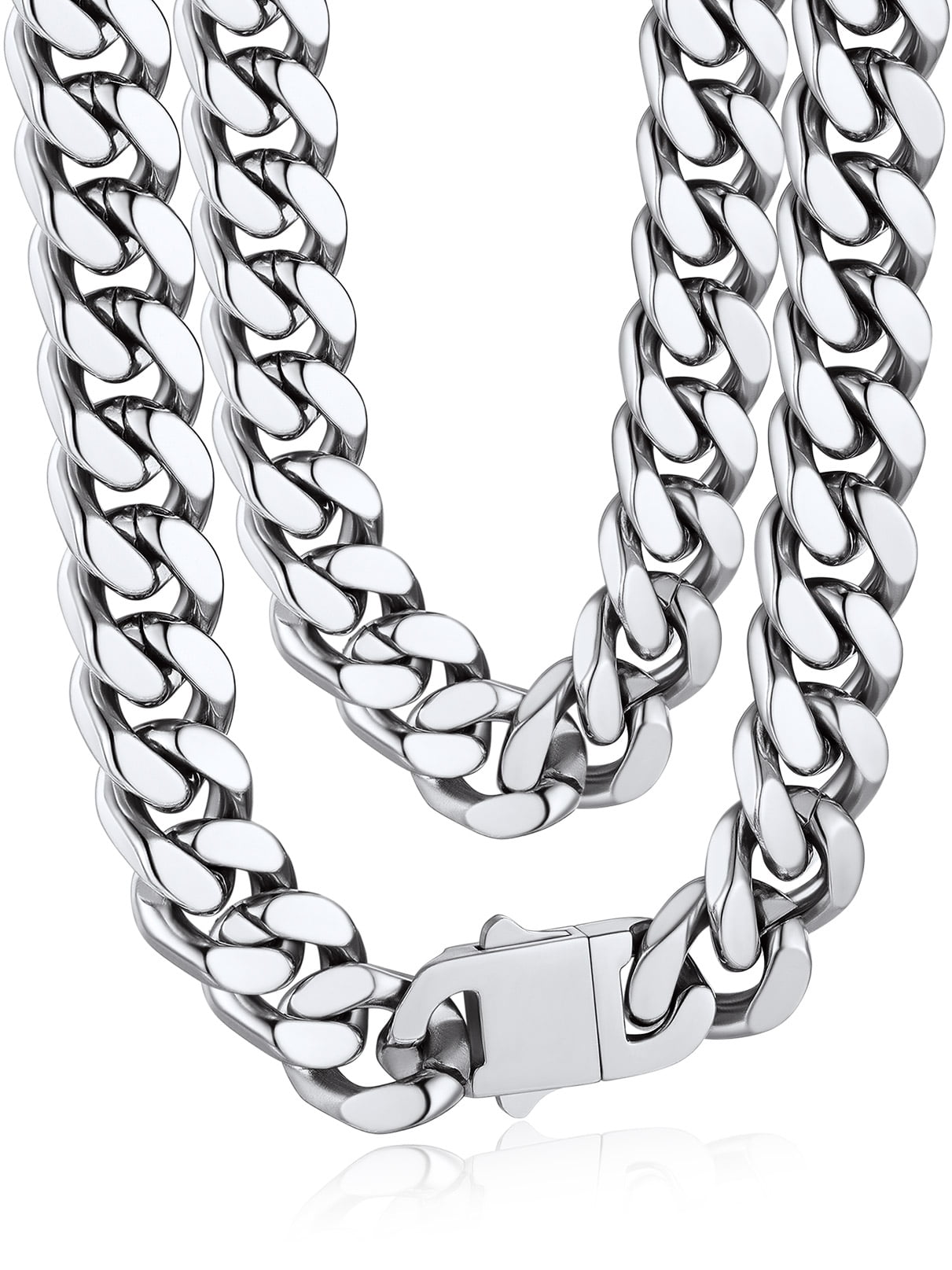Bandmax 12MM Stainless Steel Mens Chain Necklaces Hip Hop Rock Miami ...