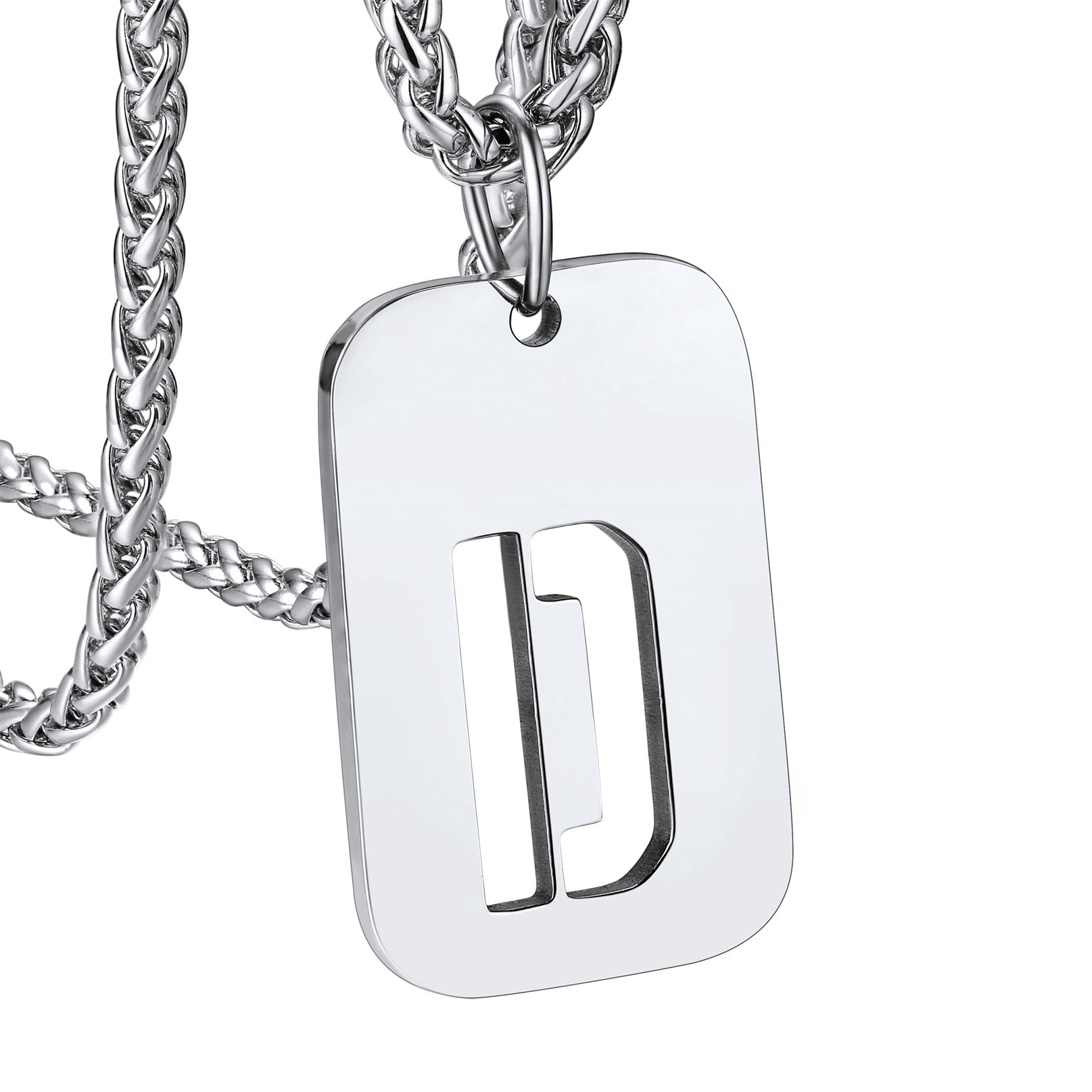 Bandmax Initial Letter D Pendant for Men Women 26 Alphabet Hollow ...