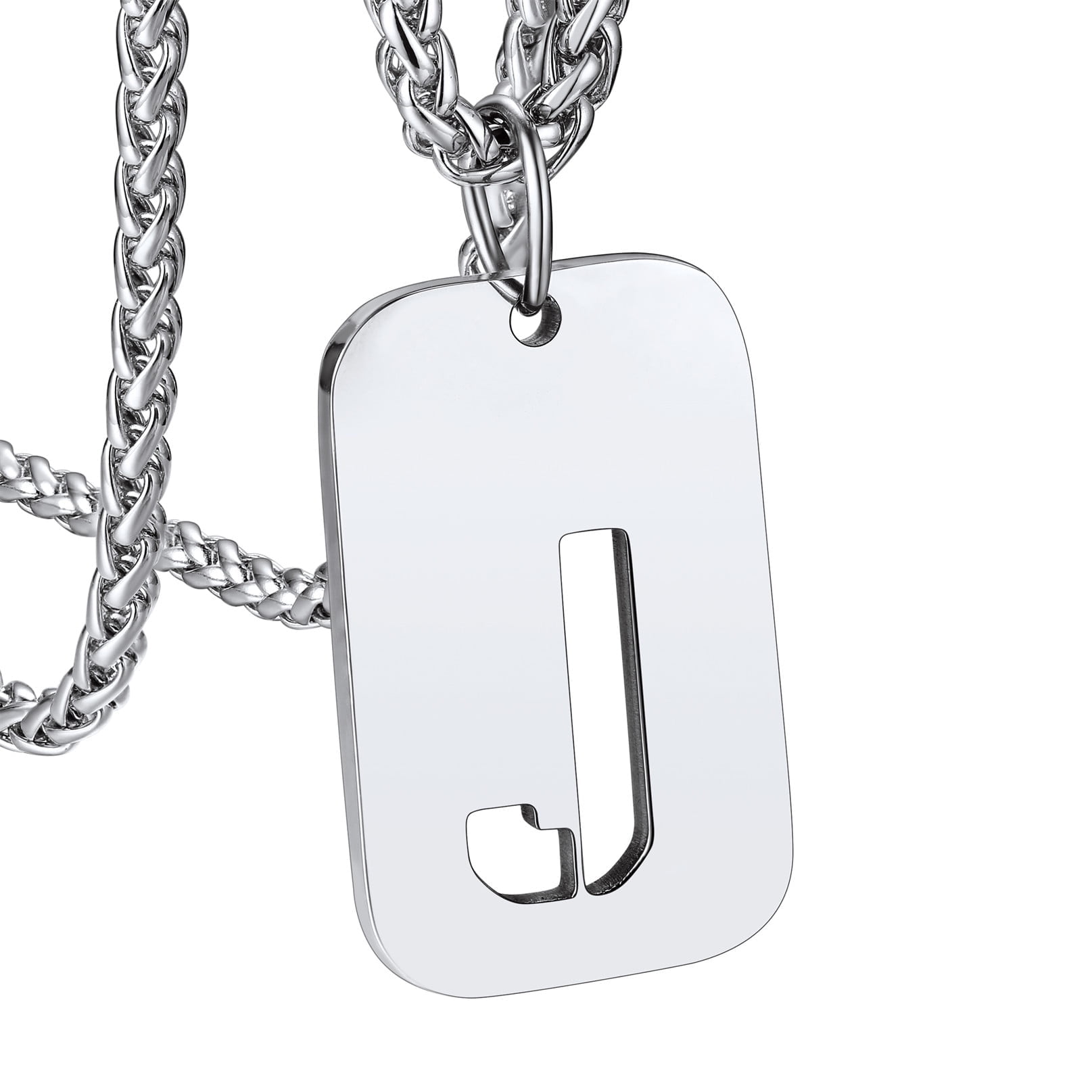 Bandmax Initial Letter Pendant for Men Women 26 Alphabet Hollow ...