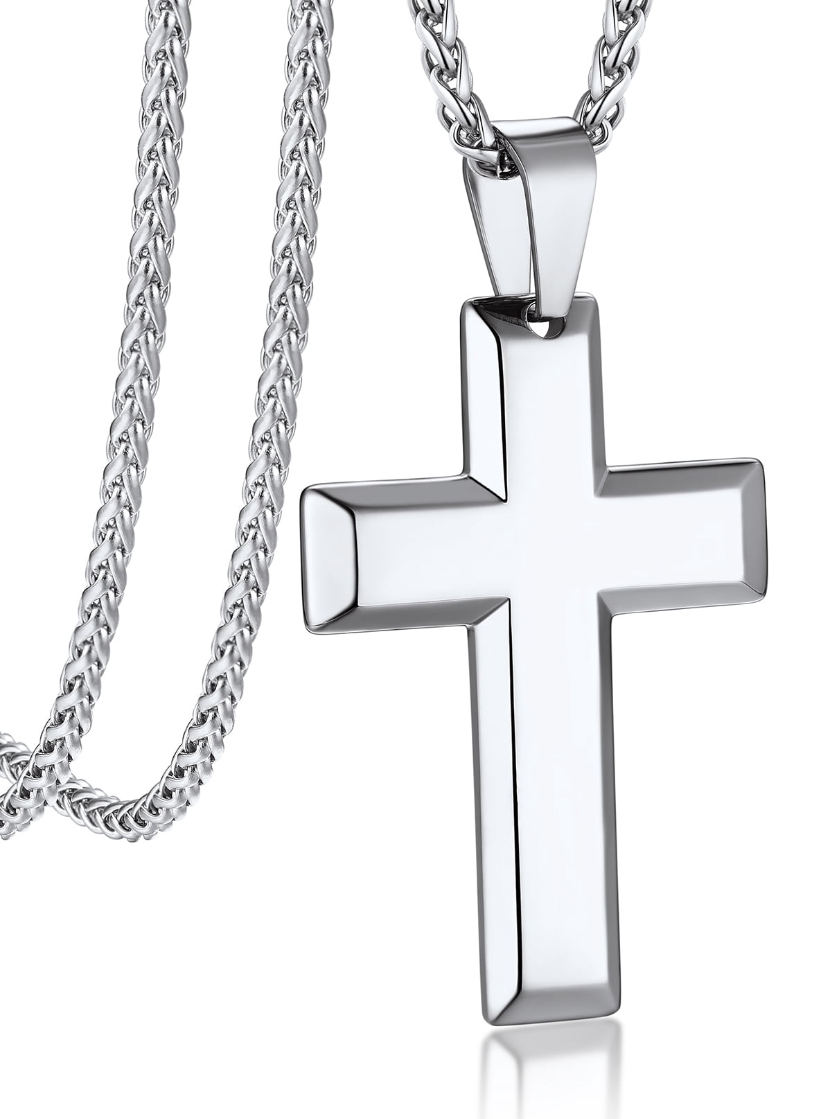Bandmax Stainless Steel Cross Necklaces for Men Women Crucifix Cross ...