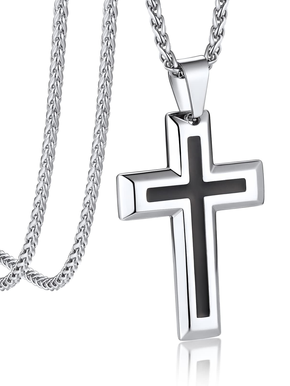 Bandmax Stainless Steel Cross Necklaces for Men for Crucifix Cross ...