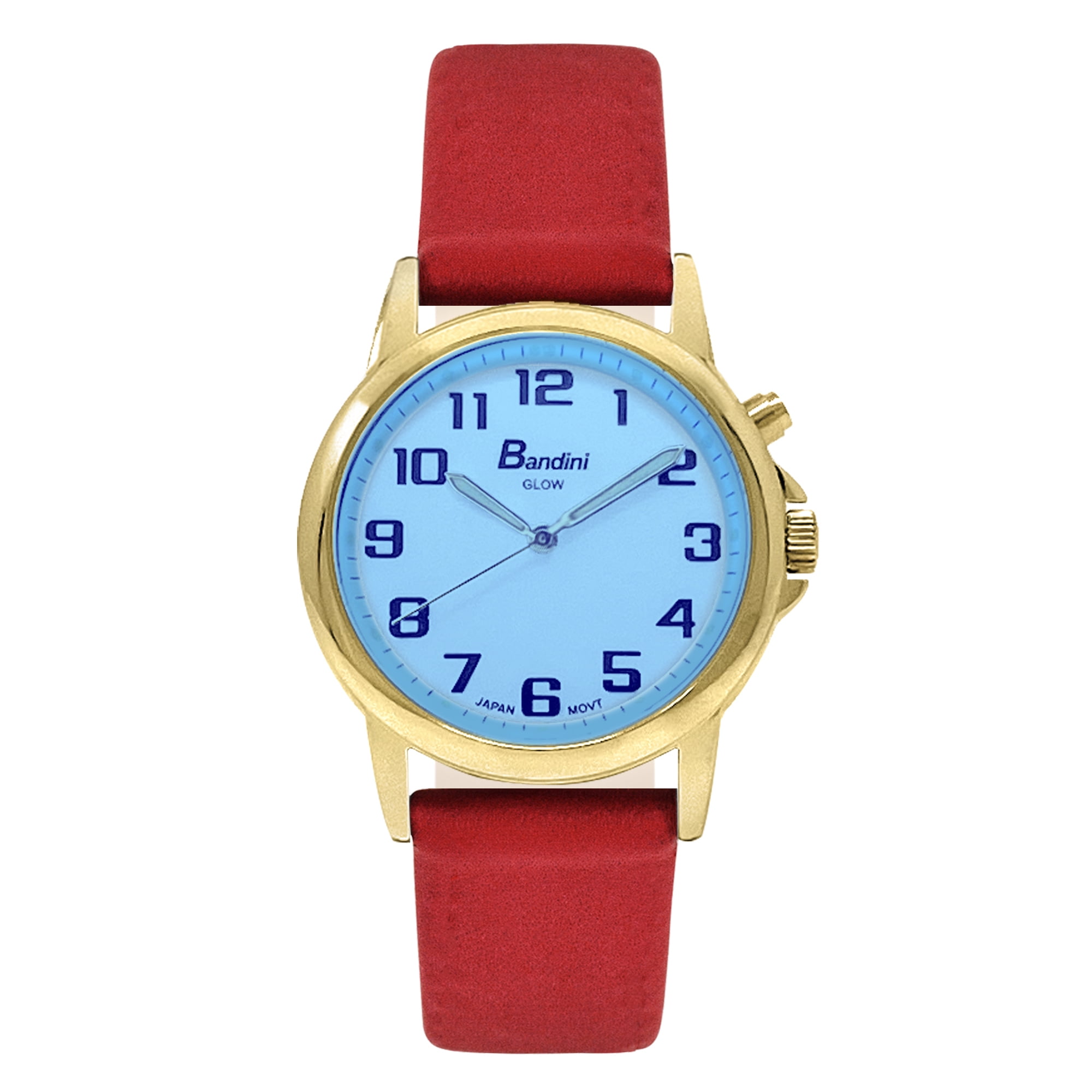 Bandni Mens Glow Watch - Leather Quick Release Band - 38mm Analog Men's ...