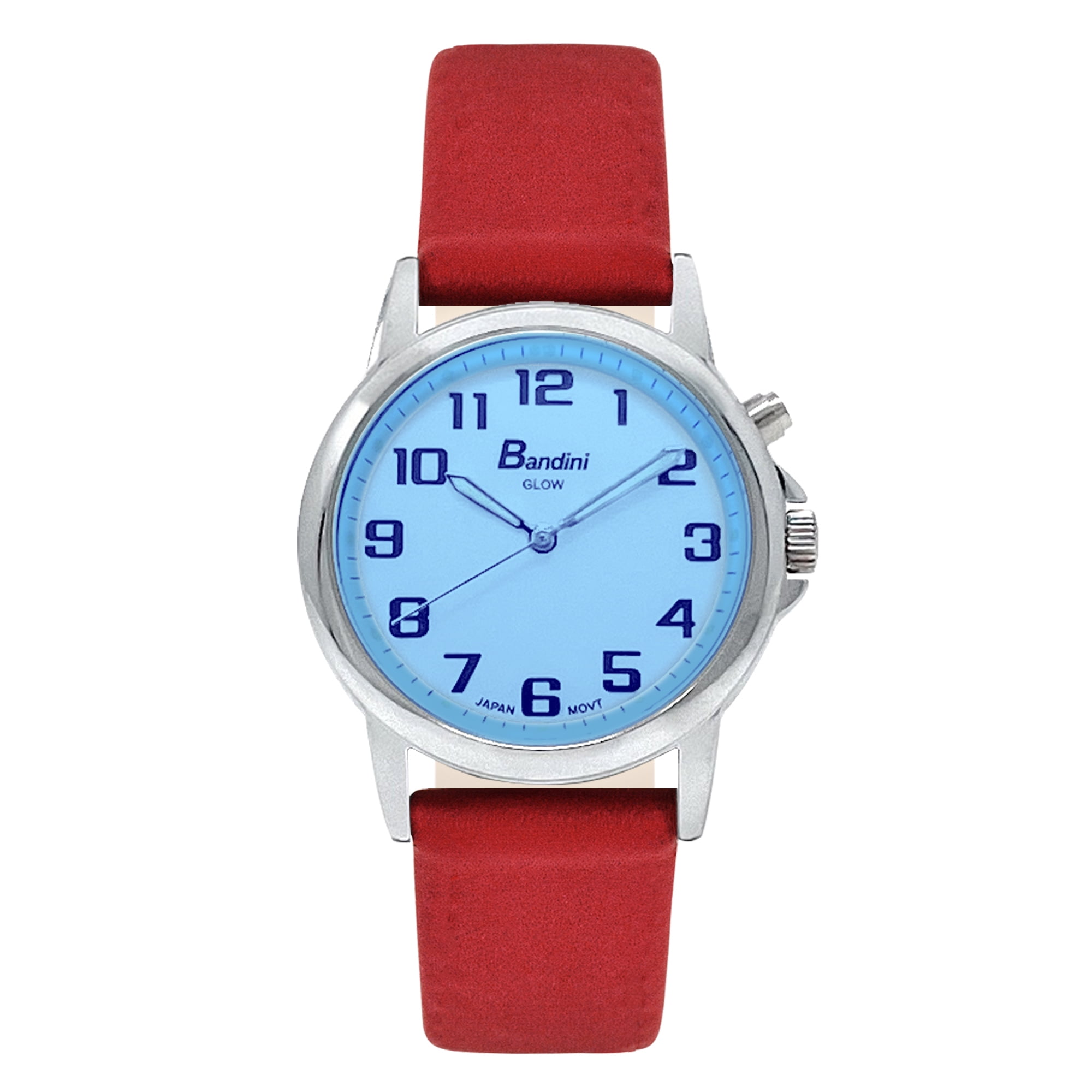 Bandni Mens Glow Watch - Leather Quick Release Band - 38mm Analog Men's ...