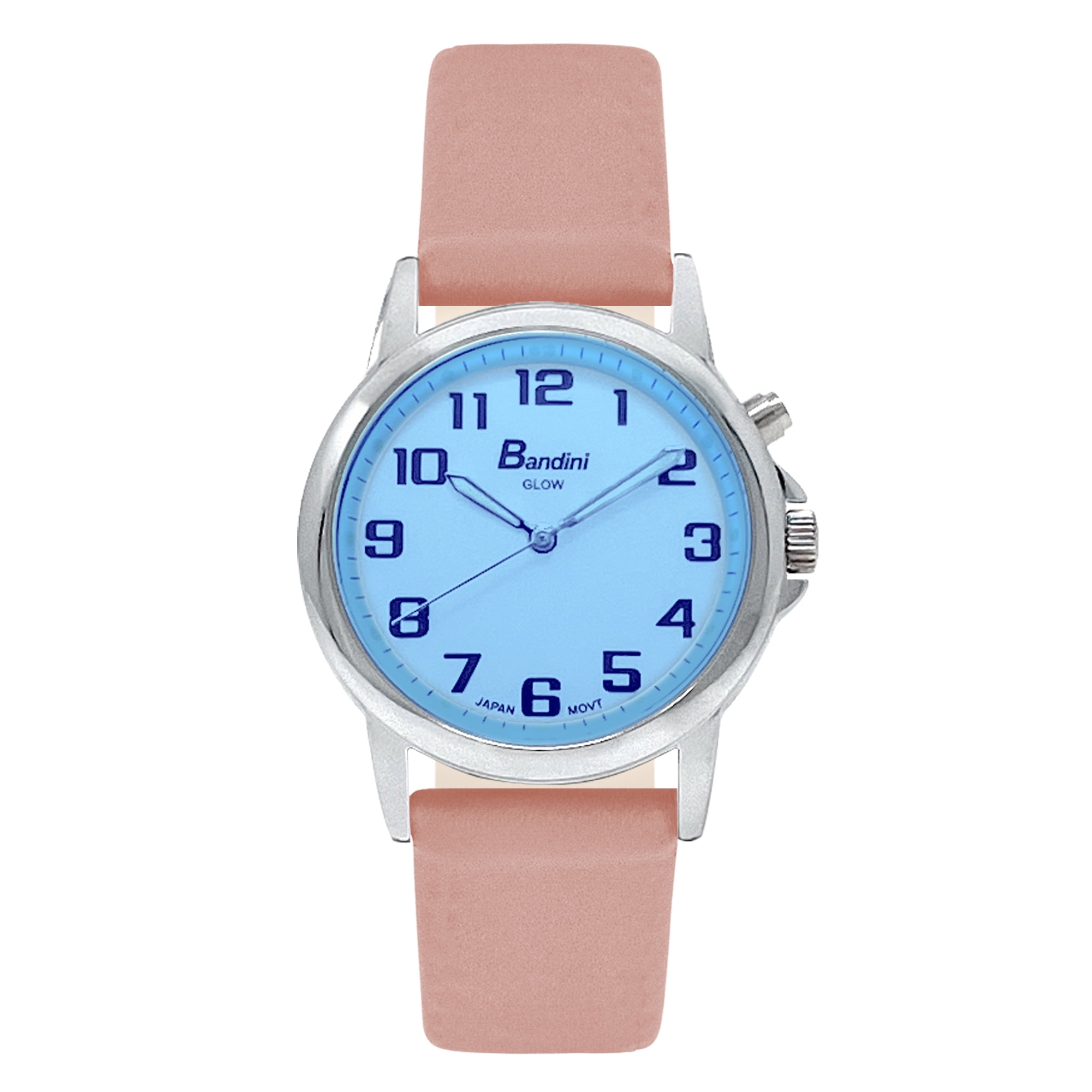 Bandni Mens Glow Watch - Leather Quick Release Band - 38mm Analog Men's ...