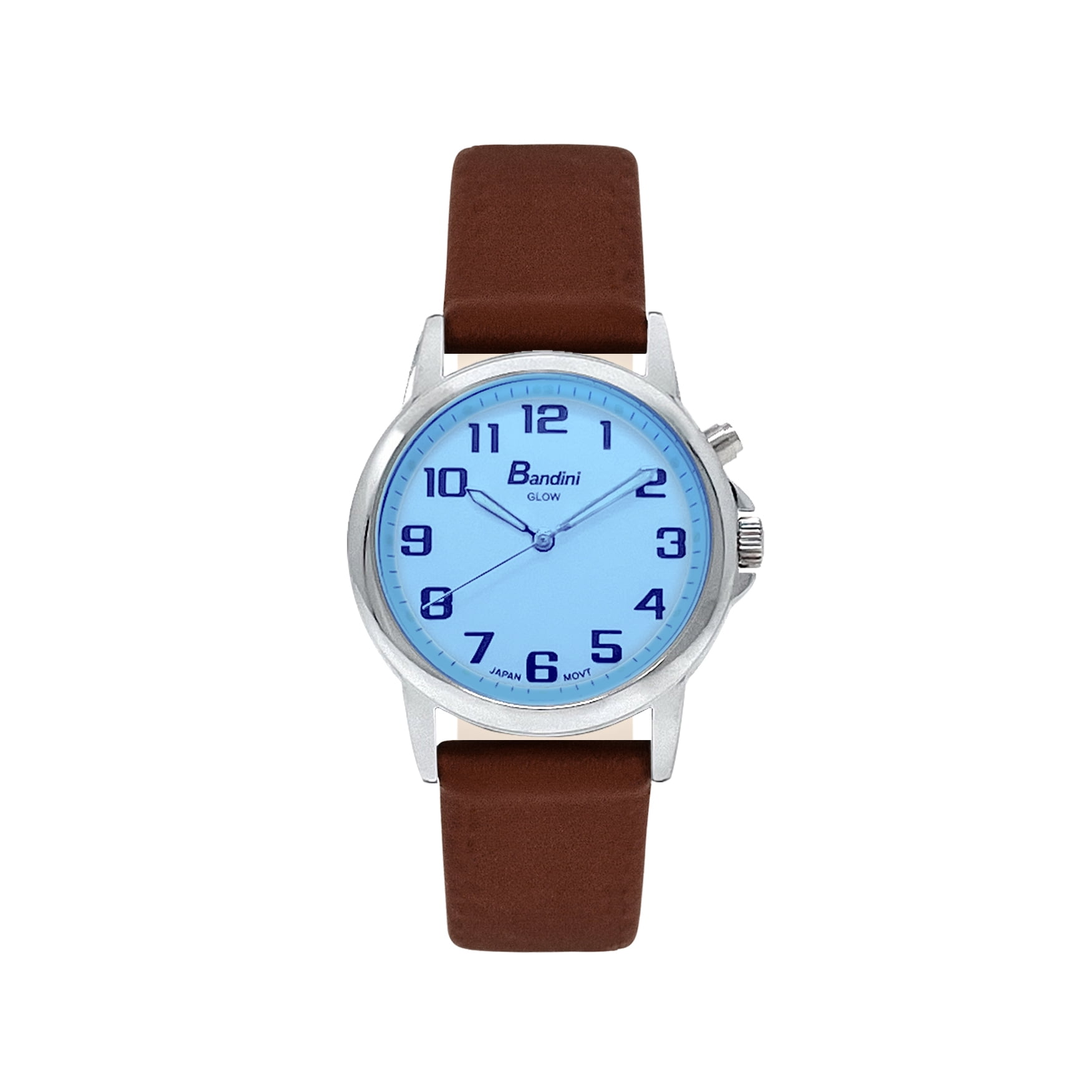 Bandni Womens Glow Watch - Leather Quick Release Band, 28mm Analog ...