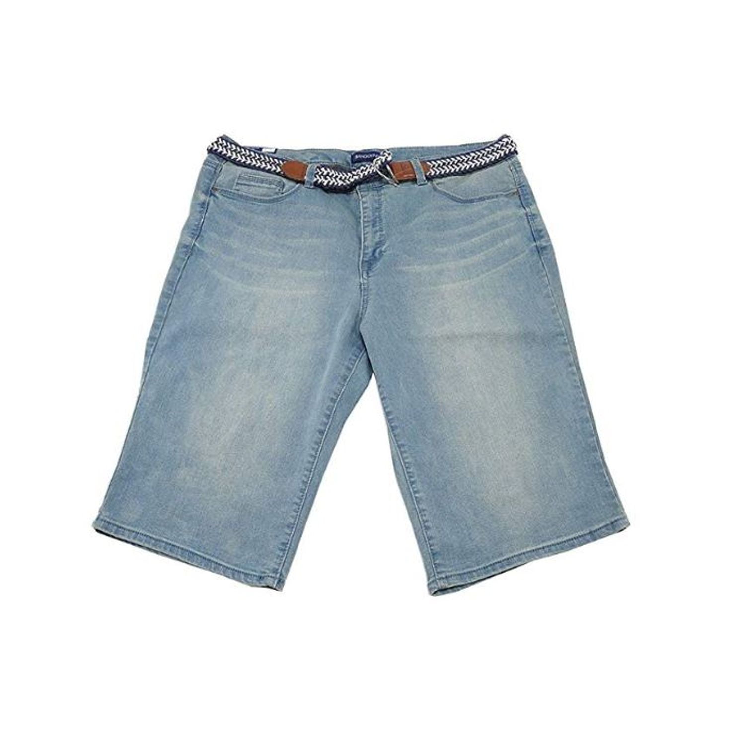 Bandolino Women's Belted Riley Bermuda Shorts (Aquamarine, 18 ...