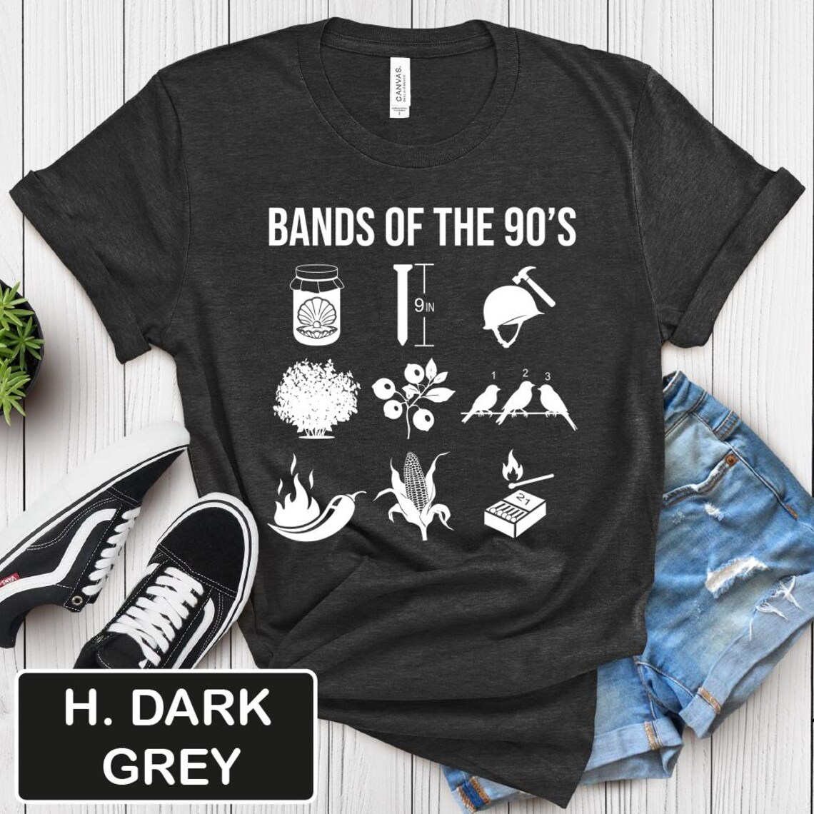 Bands Of The 90'S Shirt, 90S Rock Bands T-Shirt, Grunge Style Retro ...