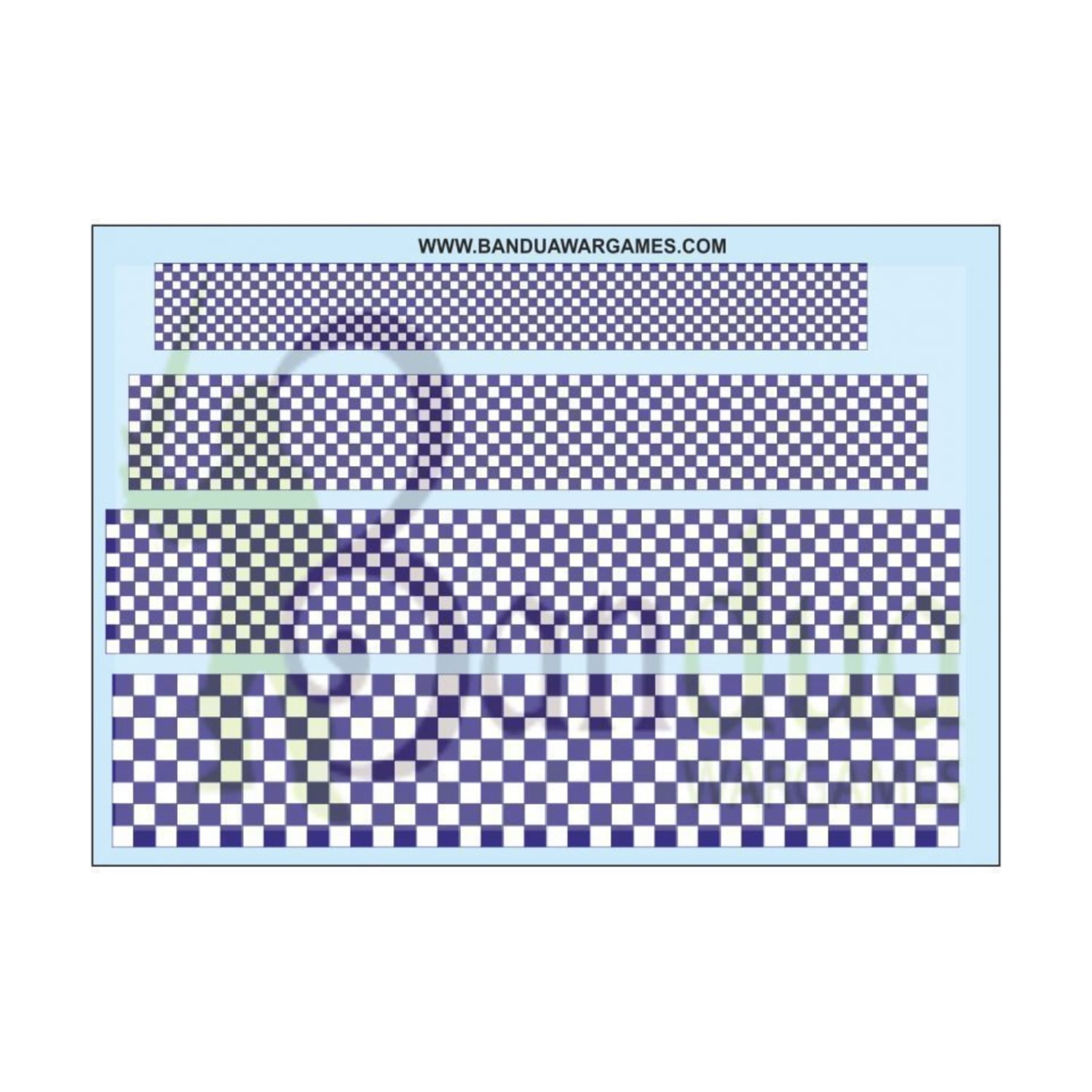 Bandua Wargames Blue and White Checkerboard - Various Sizes Decal Sheet ...