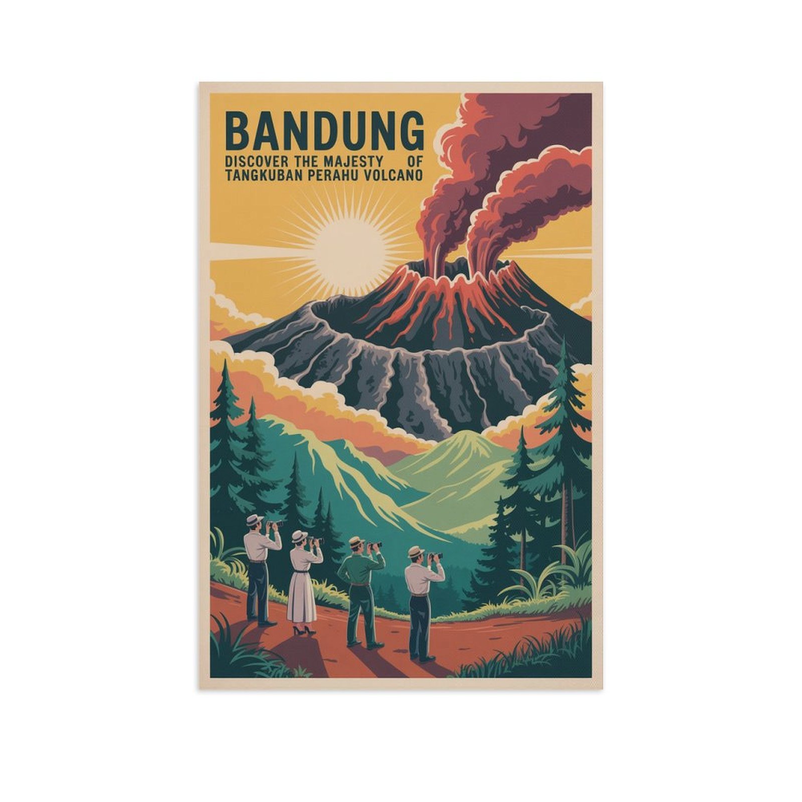 Bandung Discover The Majesty of Tangkuban Perahu Volcano Vintage Travel ...