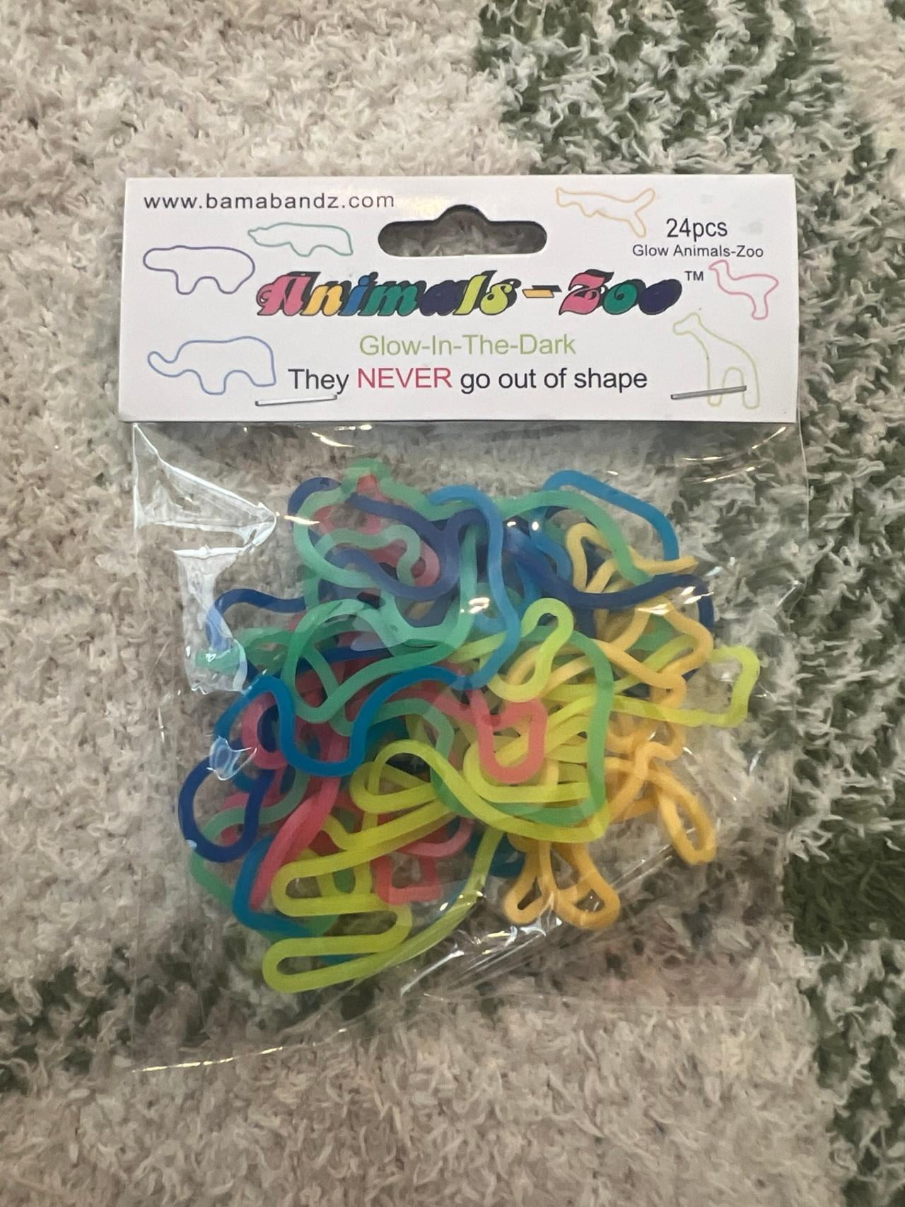 Bandz Zoo Silly Bands Glow In The Dark 24ct New Bonus 1 Fun Chops
