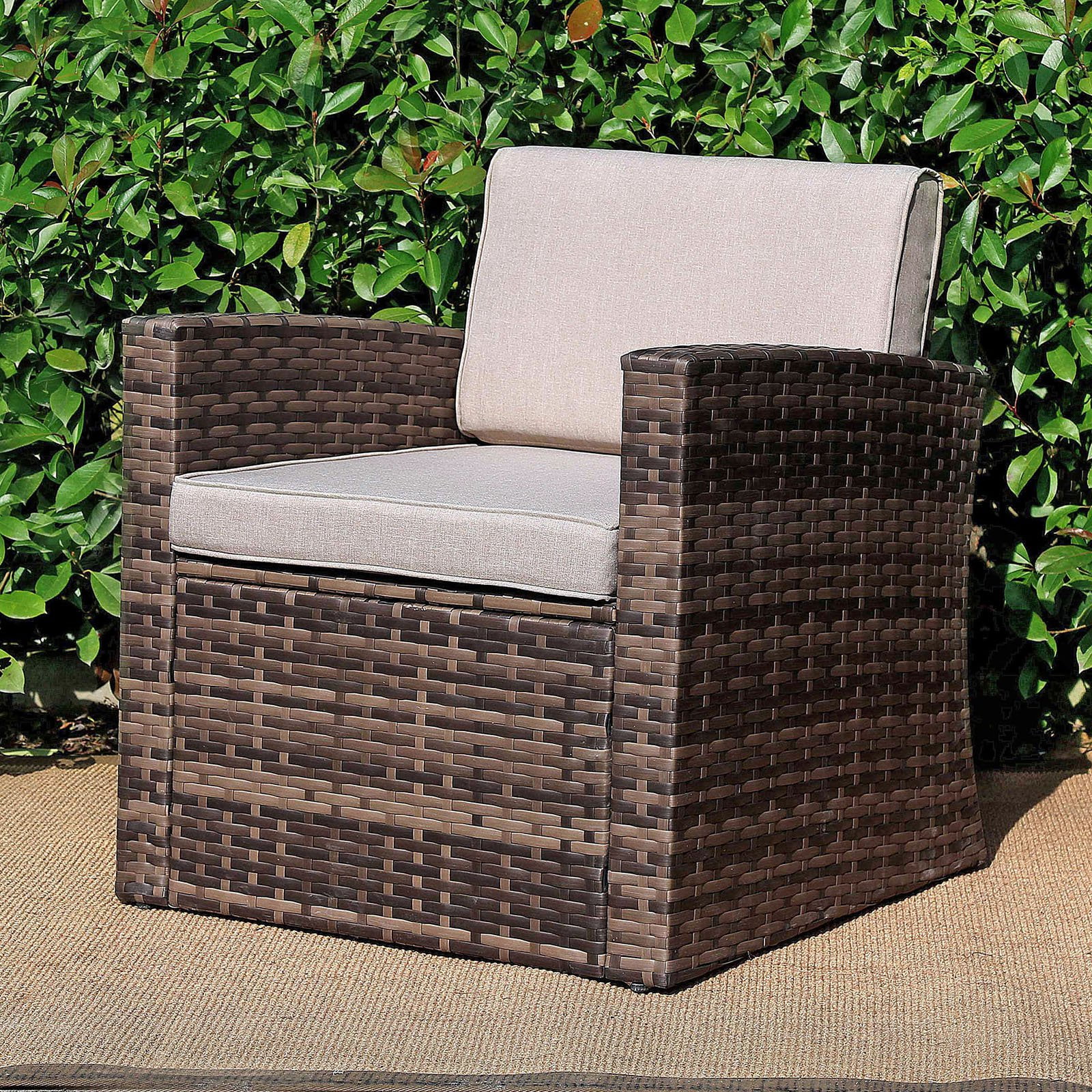 Baner Garden A103 Outdoor Rattan Pool Garden One Seat Sofa Chair with ...