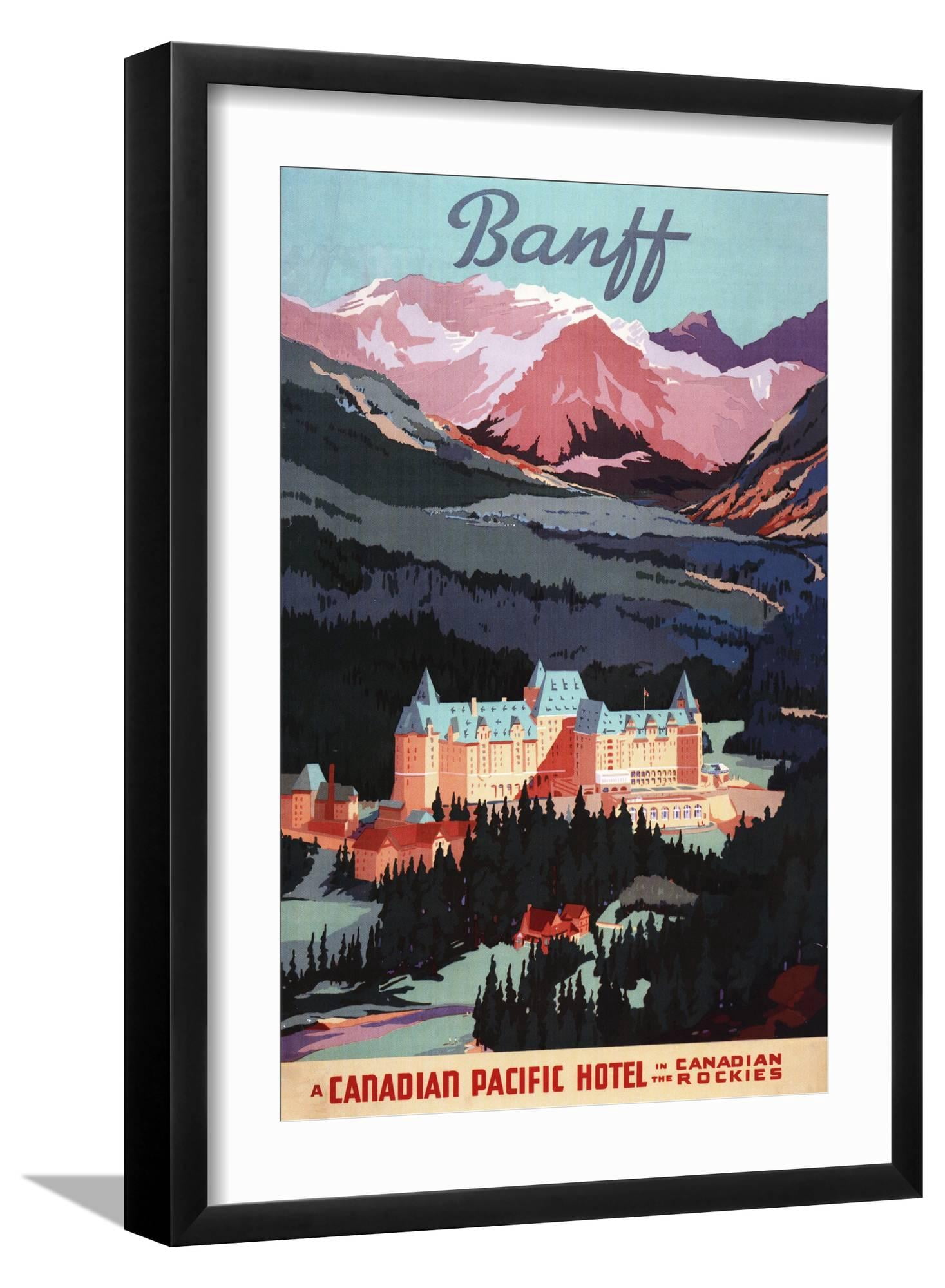 Art.com Banff, Alberta, Canada - Overview of the Banff Springs Hotel ...