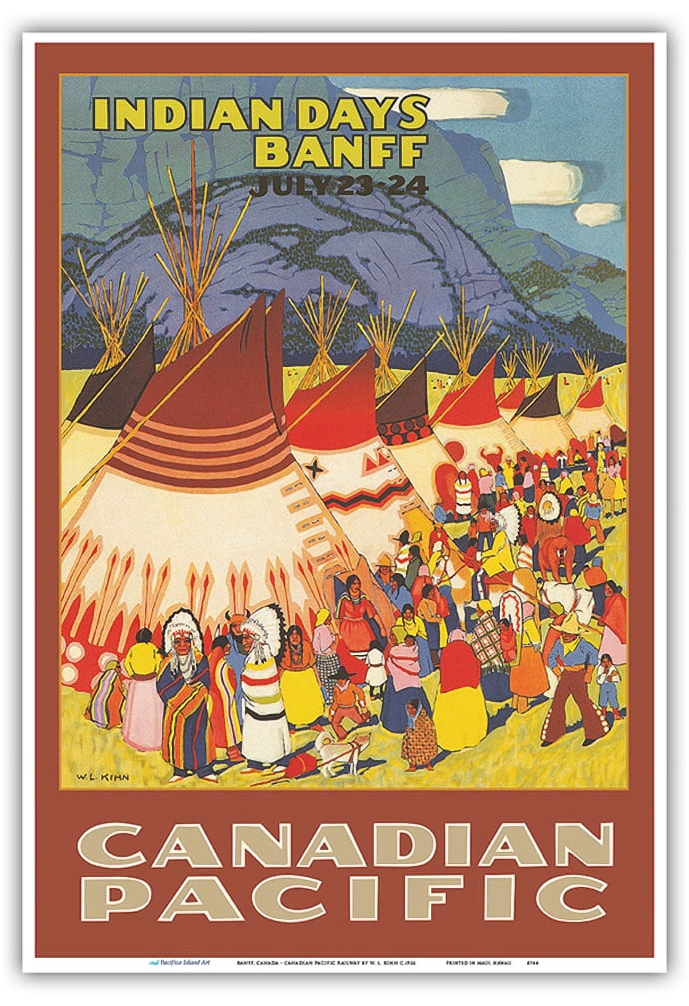 Banff Canada - Indian Days - Canadian Pacific Railway - Vintage ...