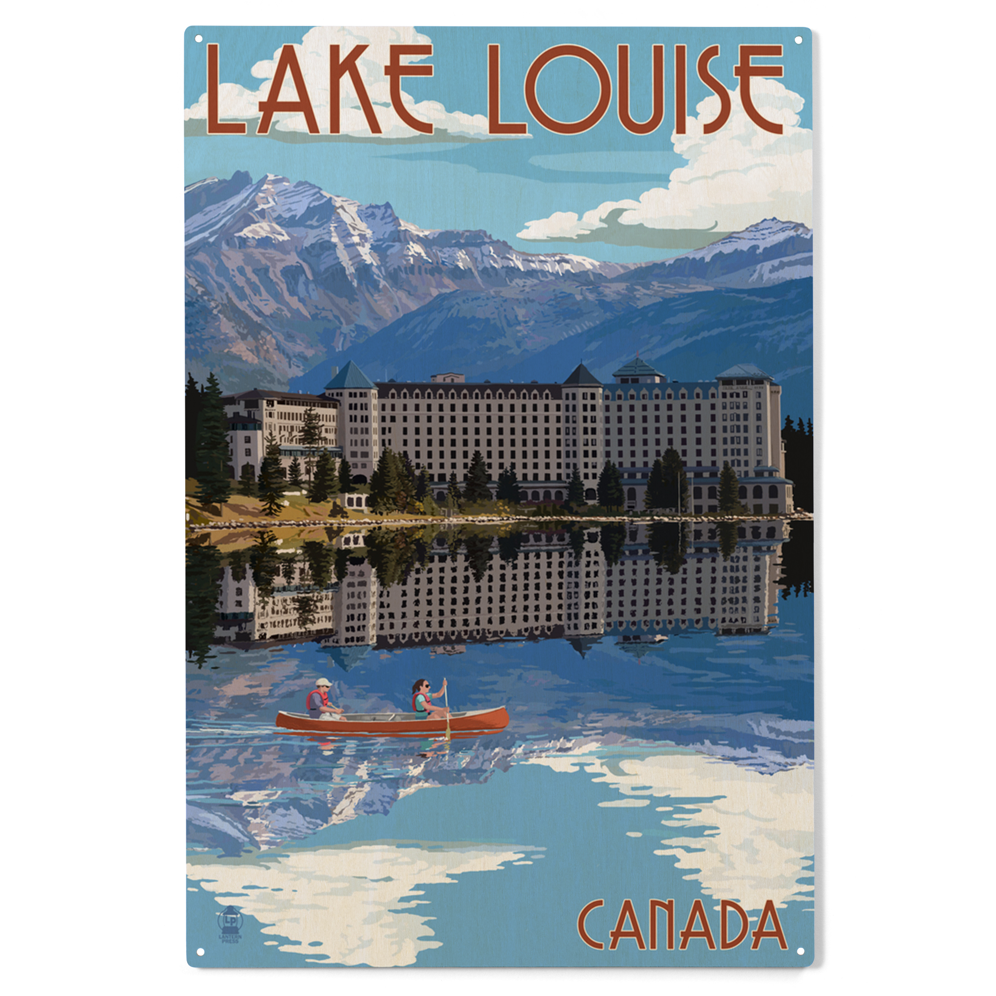 Banff, Canada, Lake Louise Birch Wood Wall Sign (10x15 Rustic Home ...