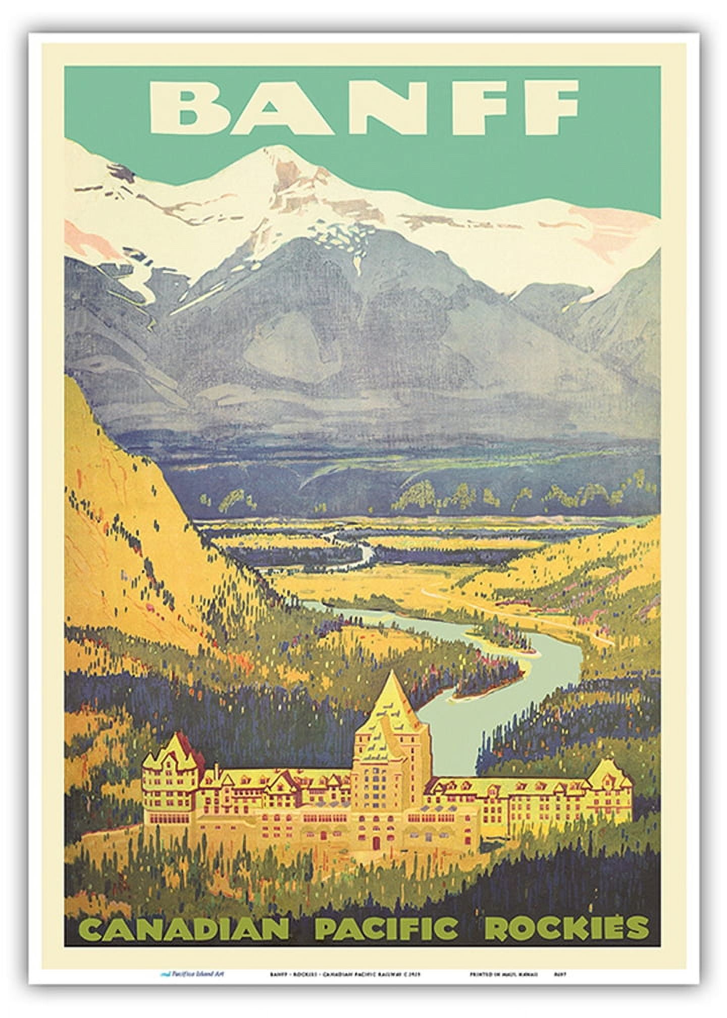 Banff Canada - Rockies - Canadian Pacific Railway - Vintage Railroad ...